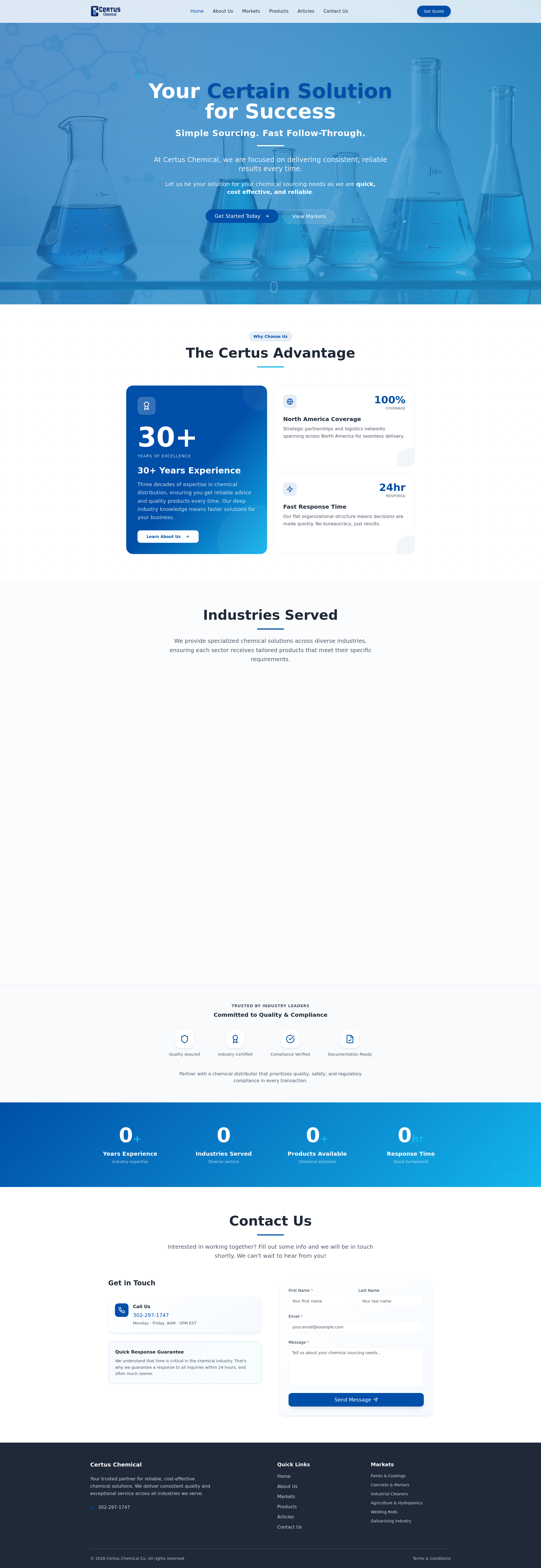 Certus Chemical Co. - Your Certain Solution