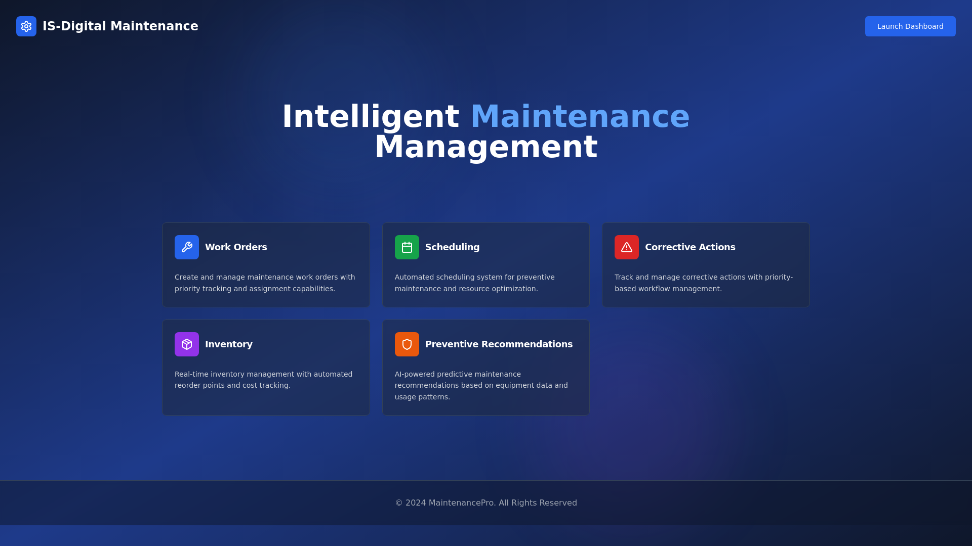 MaintenancePro - Advanced CMMS Solution