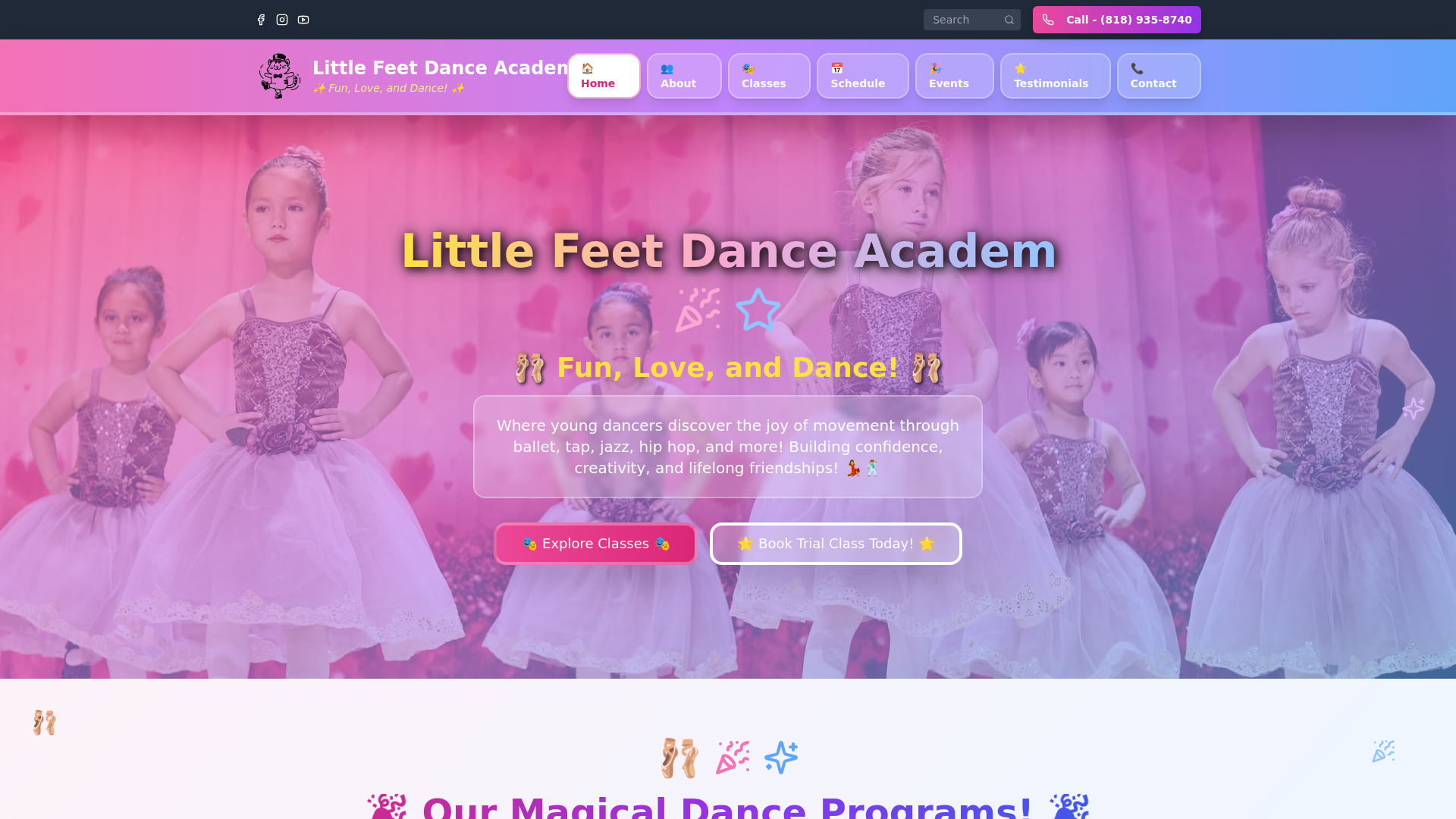 Toddler Dance Classes & Kids Dance Studio in Burbank - Little Feet ...