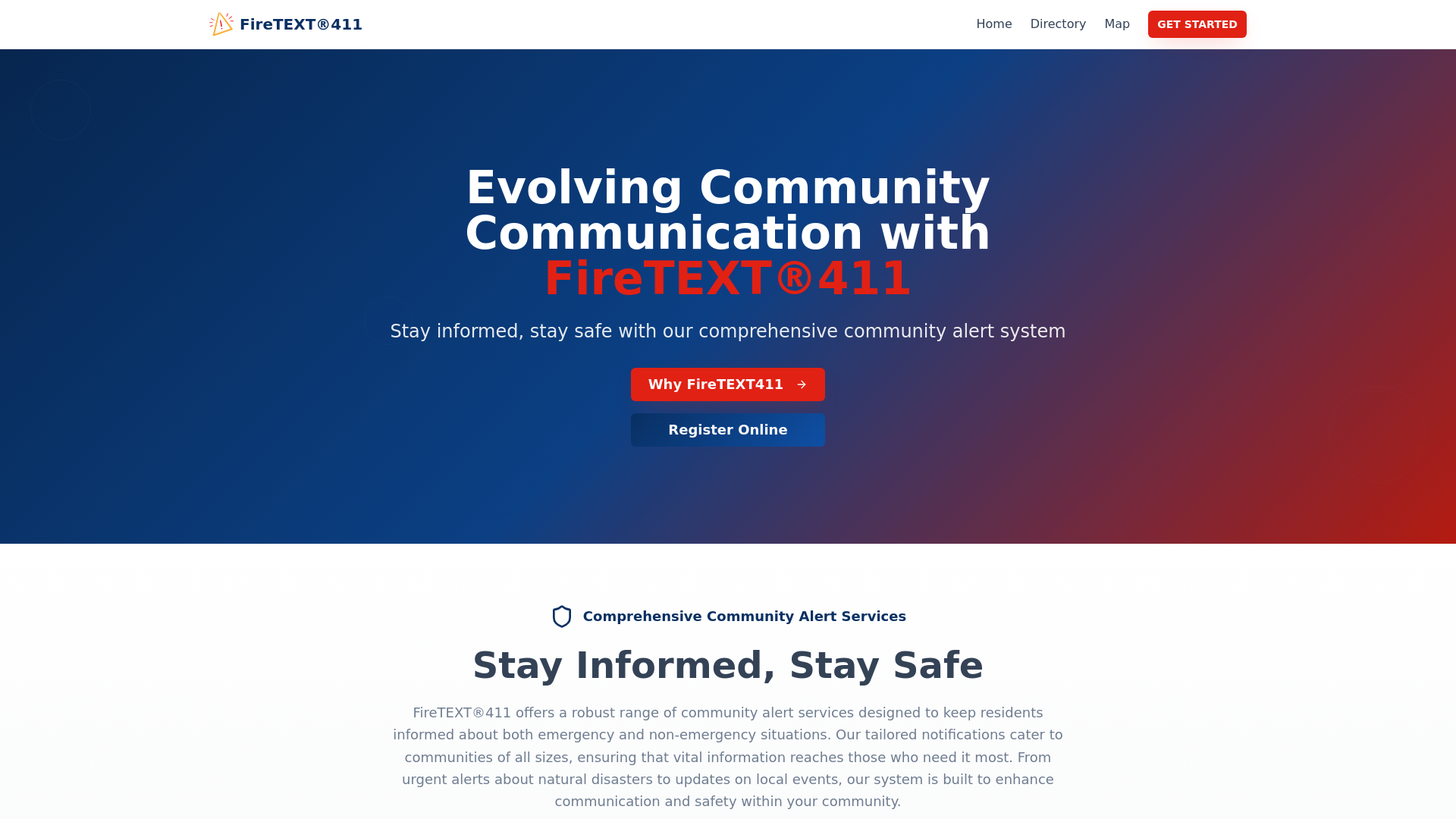 FireTEXT®411 - Community Alert System