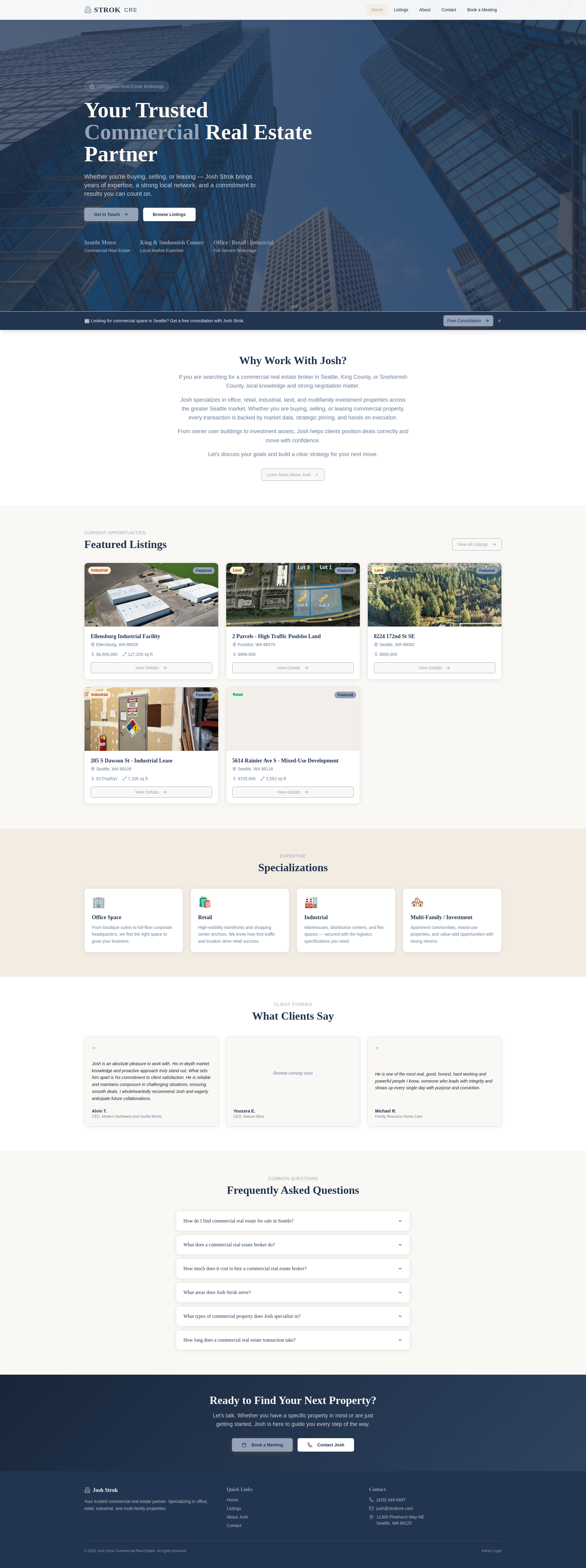Josh Strok — Seattle Commercial Real Estate | Office, Retail & Industrial