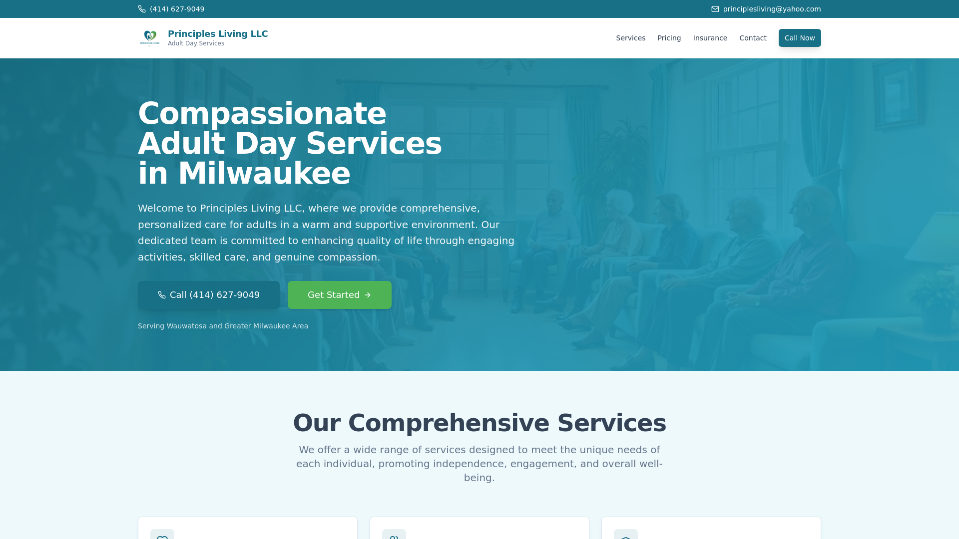 Principles Living LLC - Adult Day Services in Milwaukee, Wisconsin