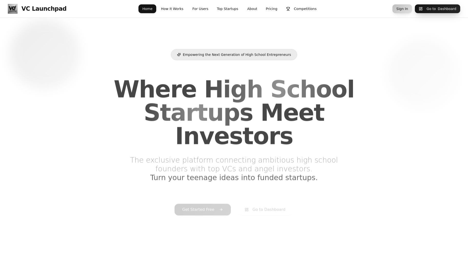 VC Launchpad - High School Startup Platform