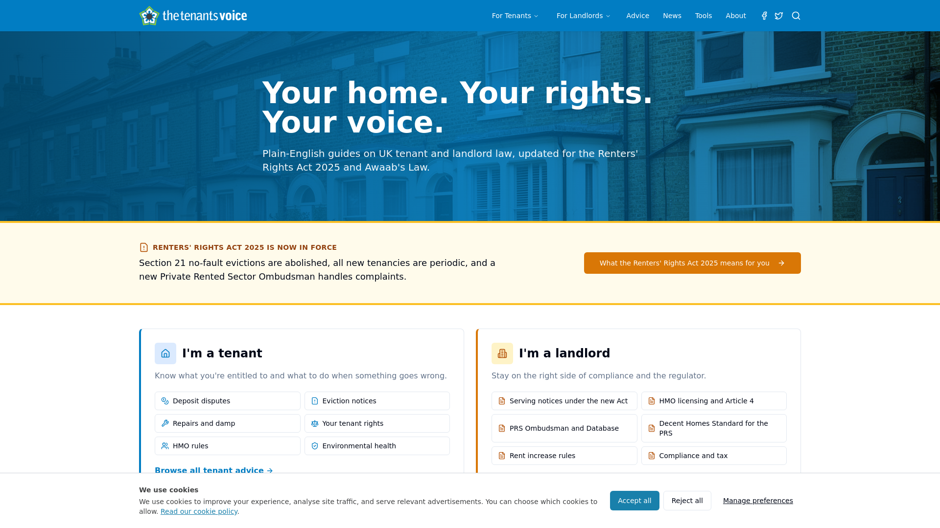 The Tenants Voice - UK Tenant Rights and Landlord Guidance [2026]