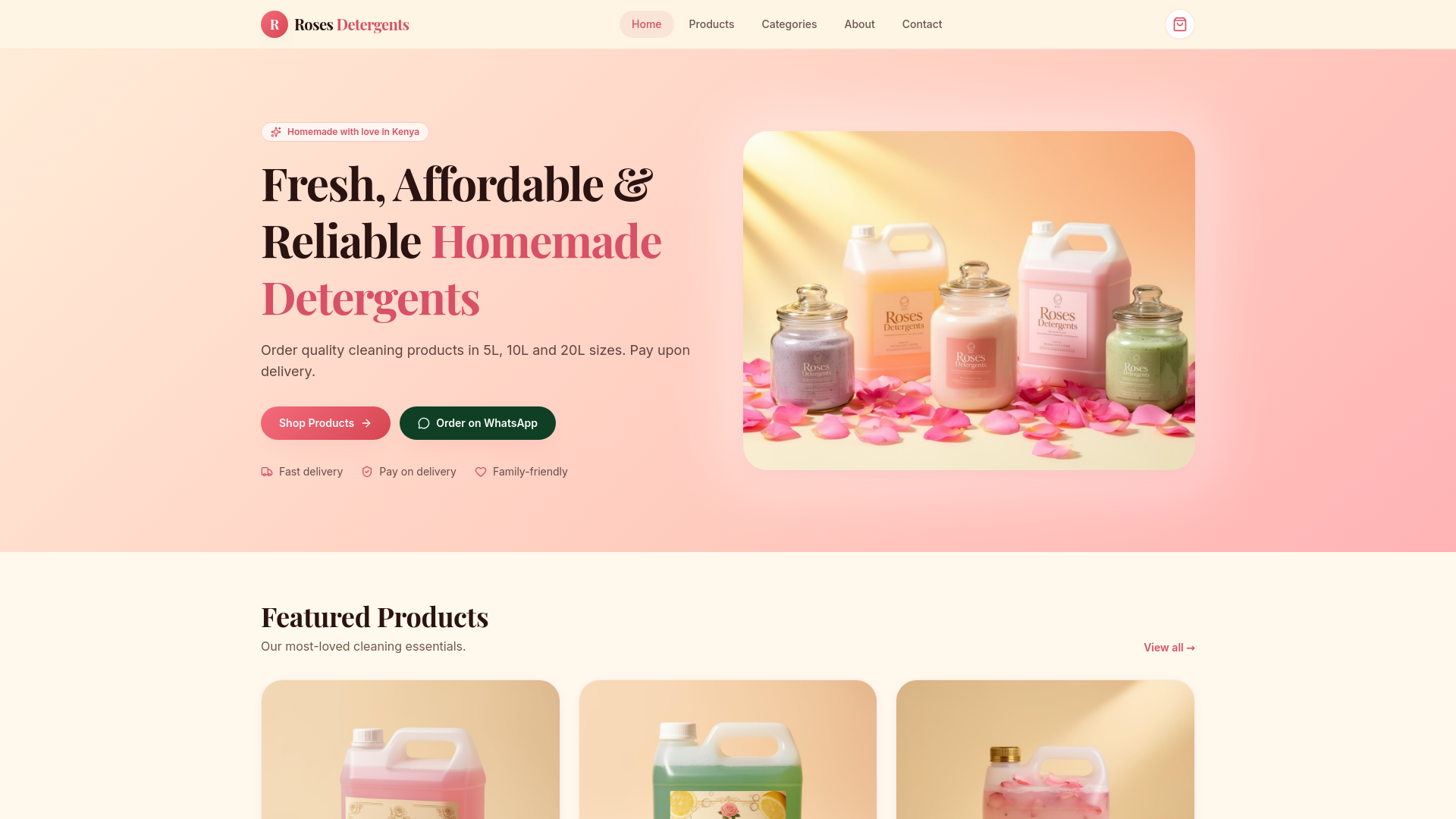 Contact Roses Detergents | Nairobi Cleaning Products Supplier