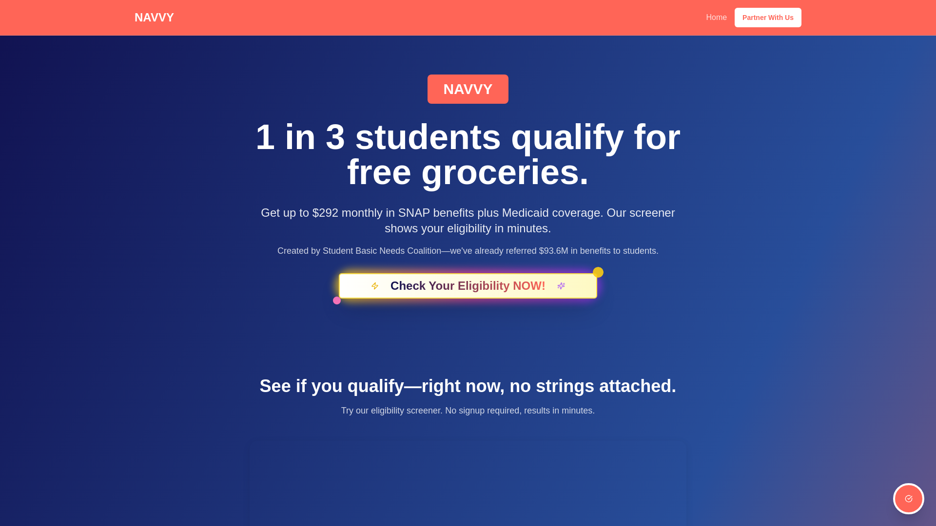 NAVVY - Connecting Students to Benefits