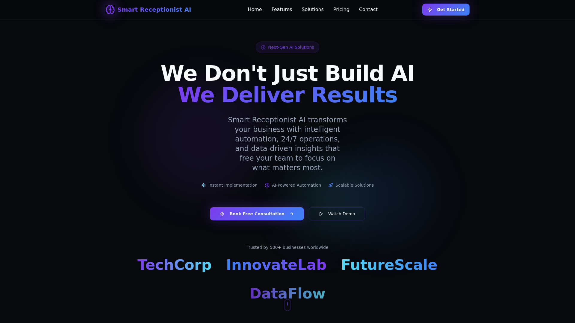 Smart Receptionist AI - 24/7 AI Receptionist That Never Misses a Call