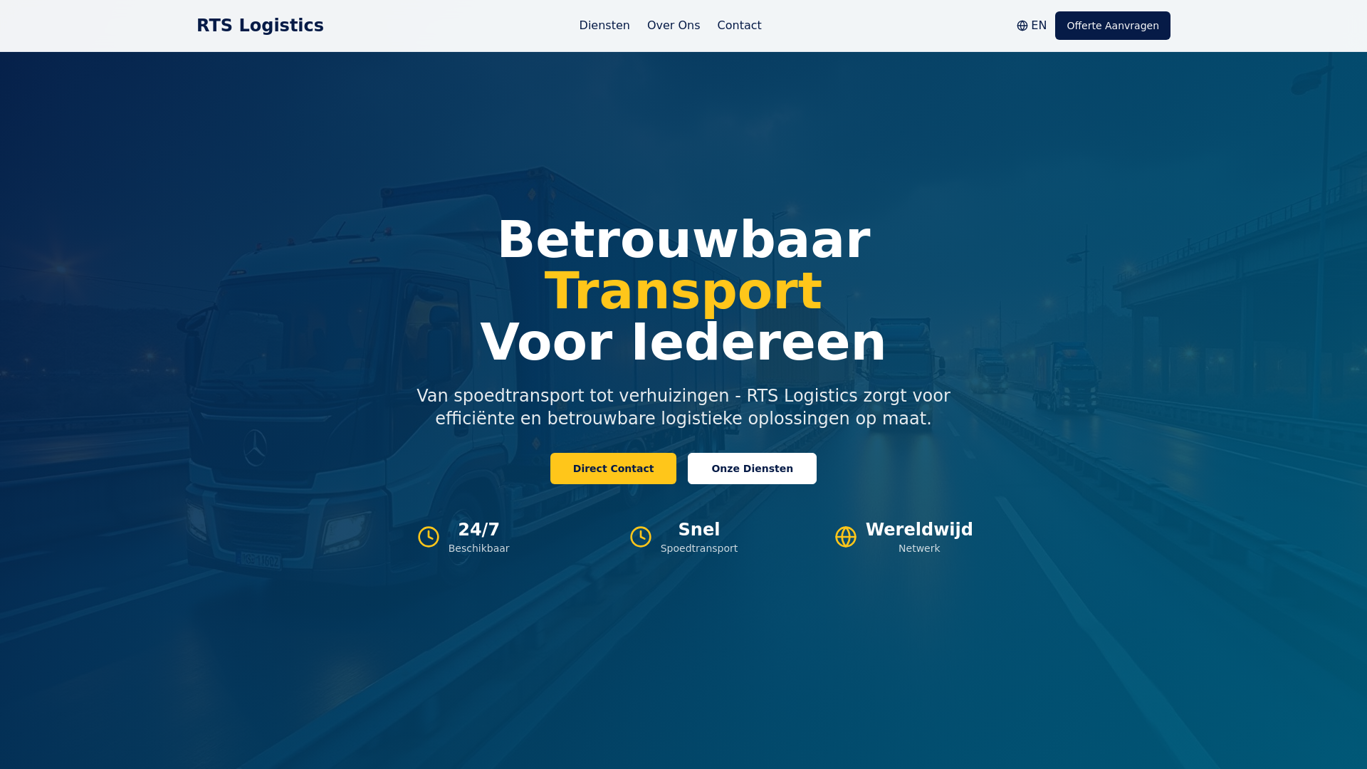 RTS Logistics | Betrouwbaar Transport & Logistieke Diensten