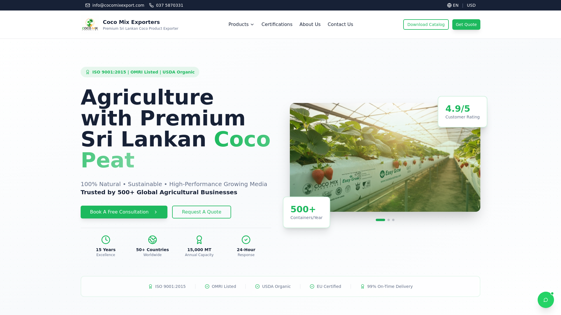 Coco Mix Exporters - Premium Sri Lankan Coco Peat Export | Sustainable ...