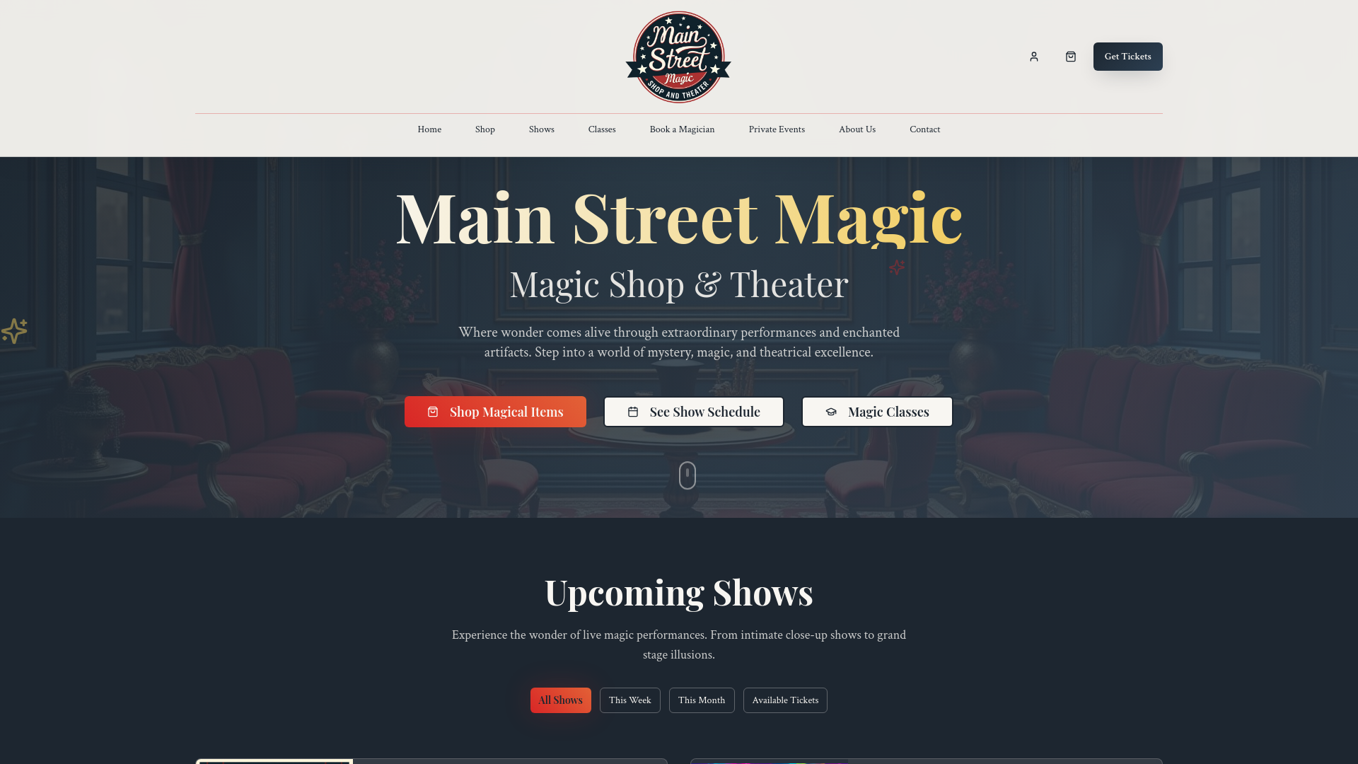 Main Street Magic — Theater & Magic Shop in Newberry, SC