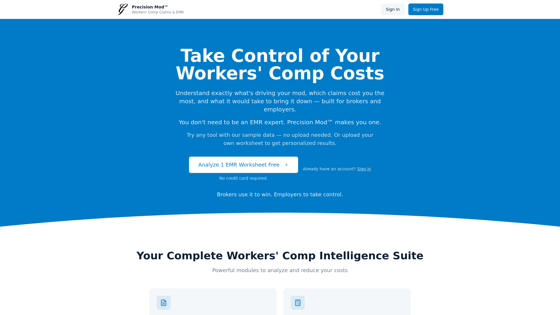 Precision Mod™ — Workers' Compensation Claims & EMR Intelligence