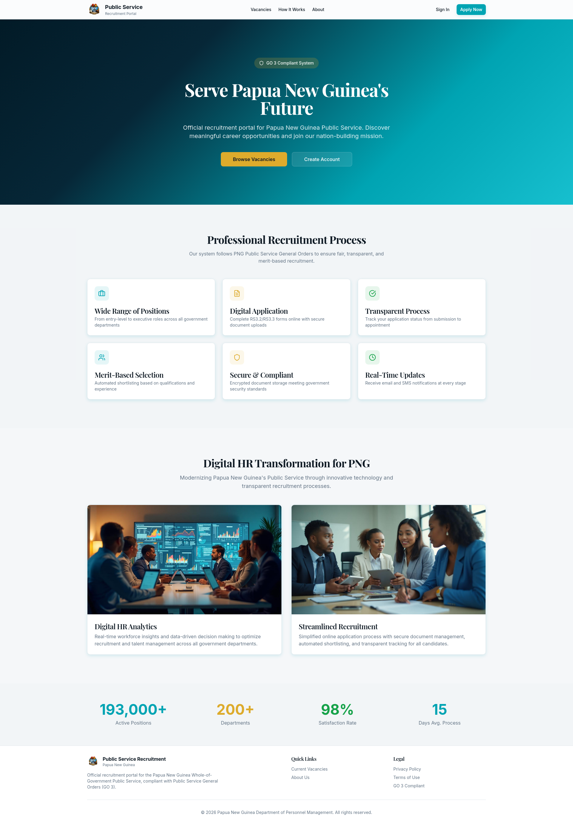PNG Public Service Recruitment | Official Government Portal
