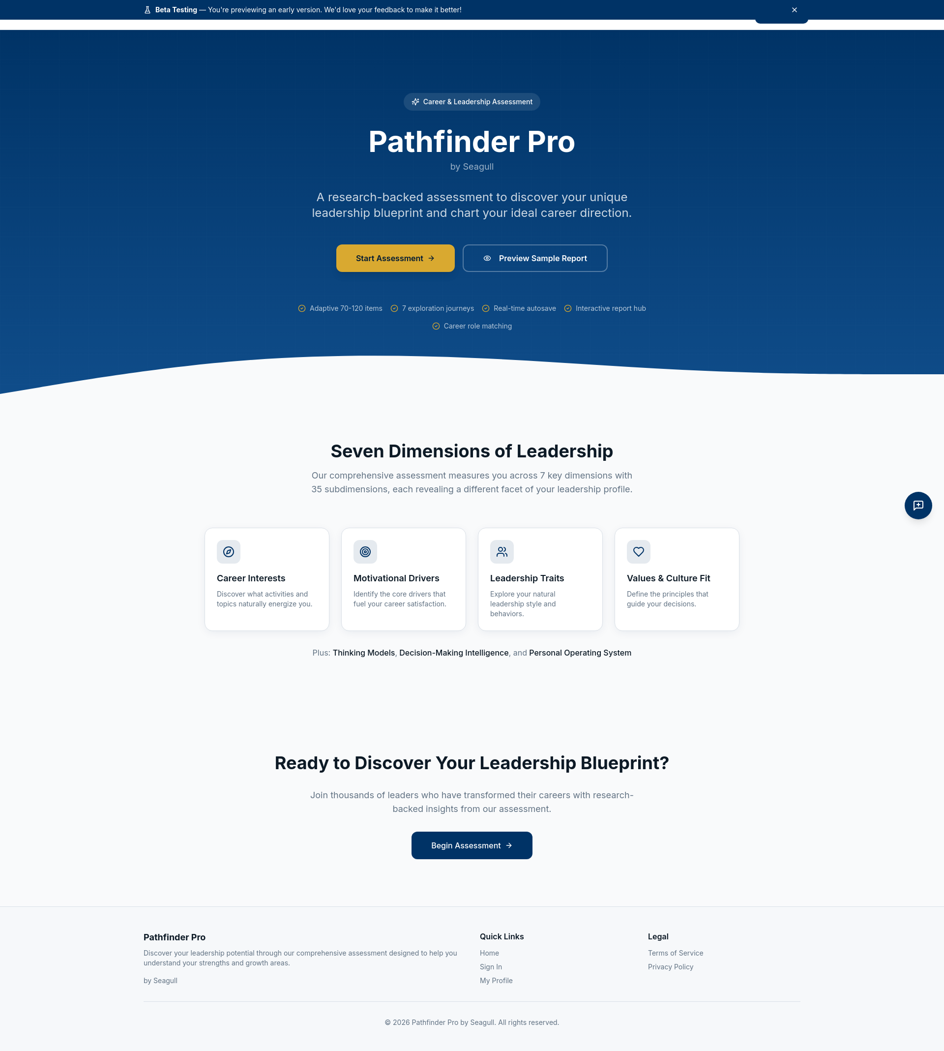 Pathfinder Pro — Career & Leadership Assessment