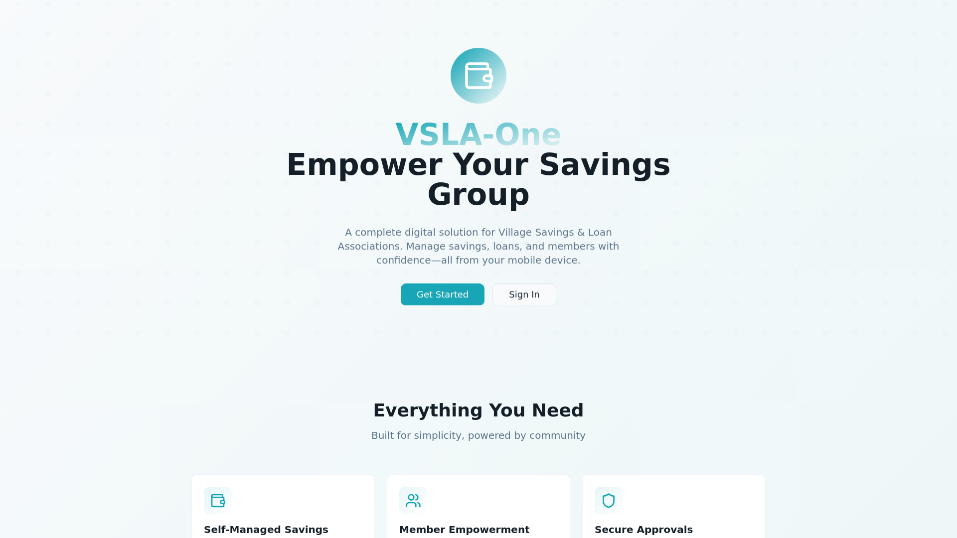 VSLA-One - Village Savings & Loan Management