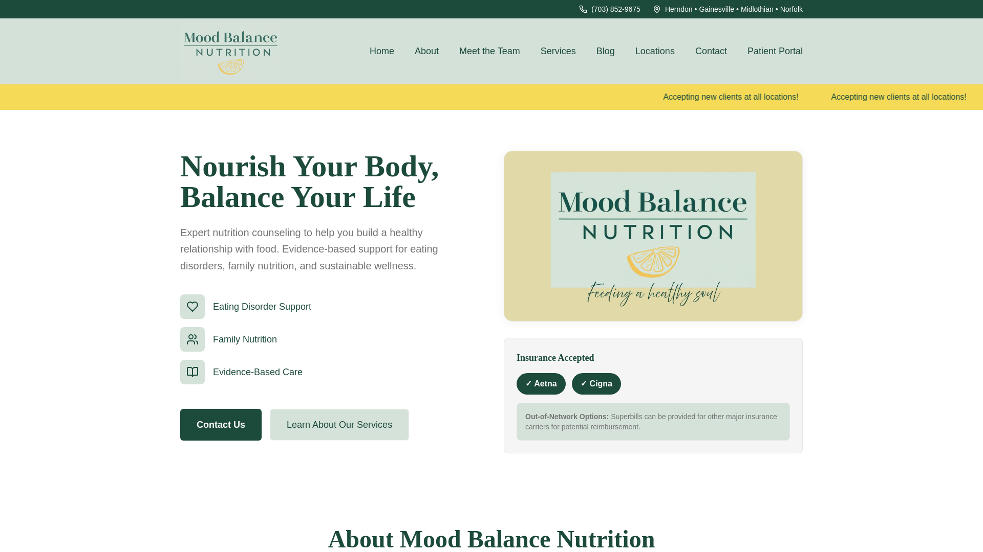 Mood Balance Nutrition - Expert Nutrition Counseling