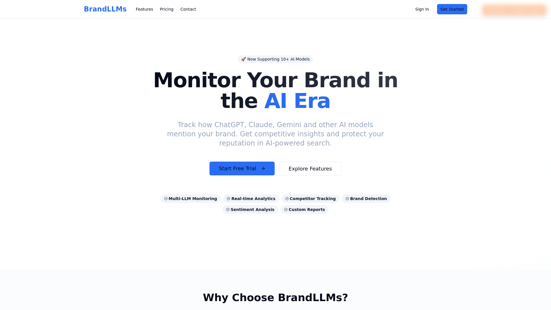 BrandLLMs - AI Brand Monitoring Platform