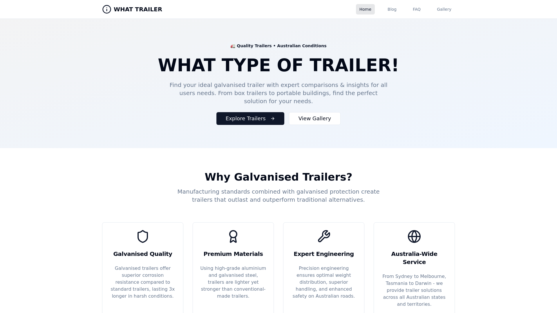 What Type of Trailer - Australian Trailer Guide | Galvanised Trailers
