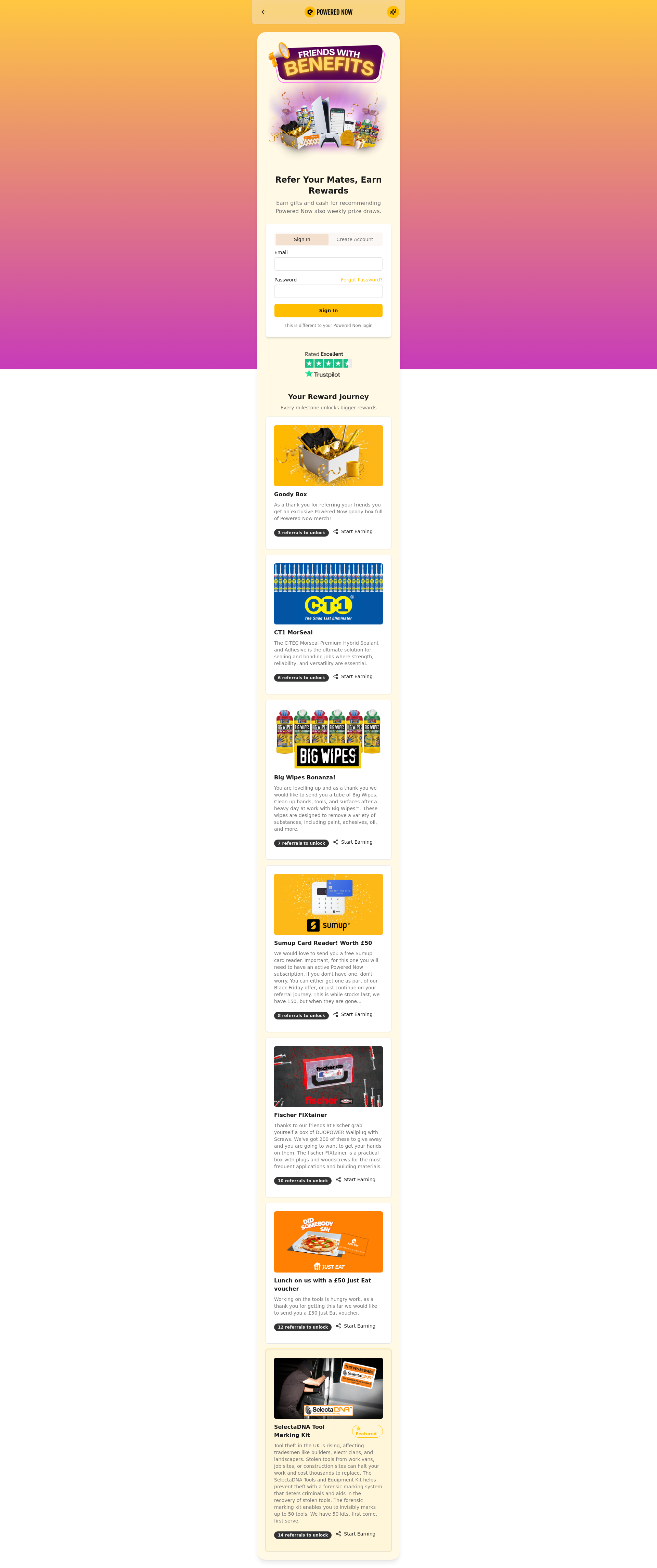 Powered Now - Refer Your Mates Campaign