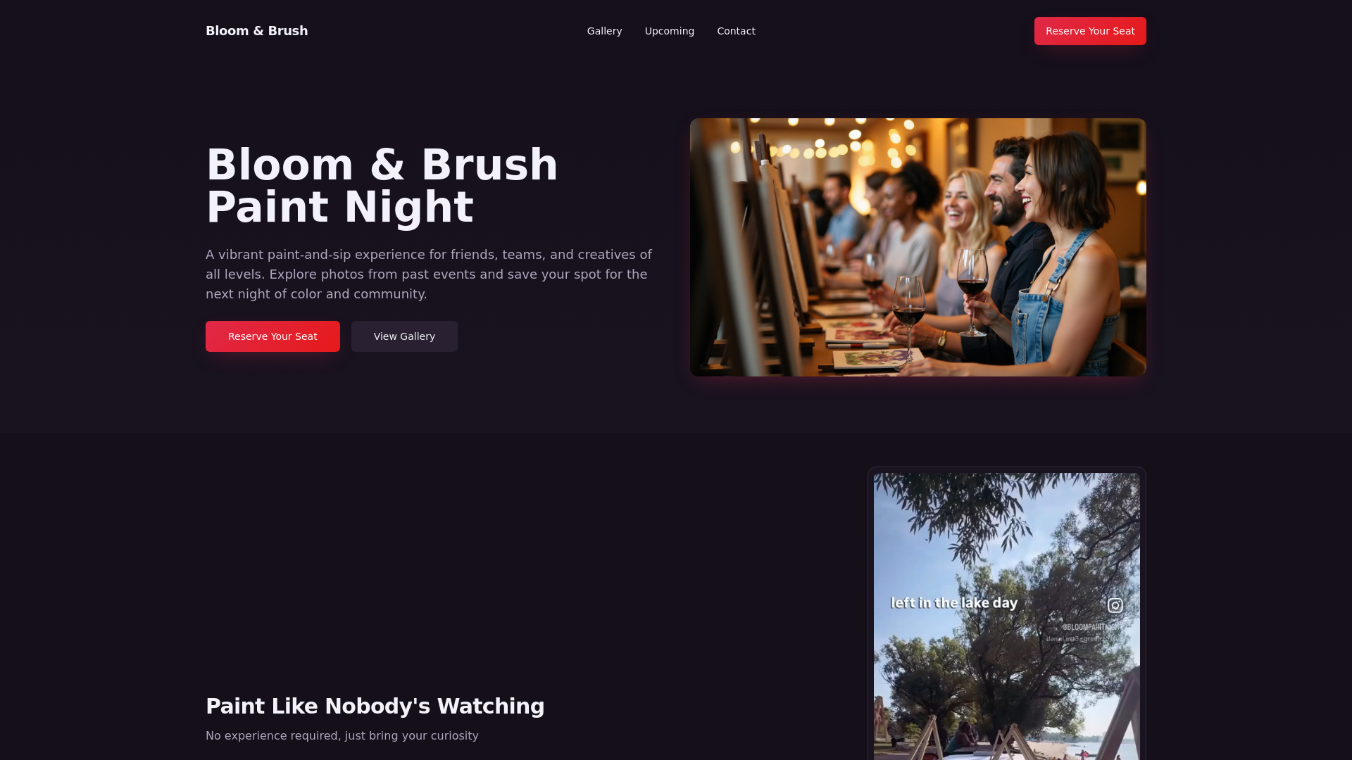 Bloom & Brush Paint Night | Community Painting Events