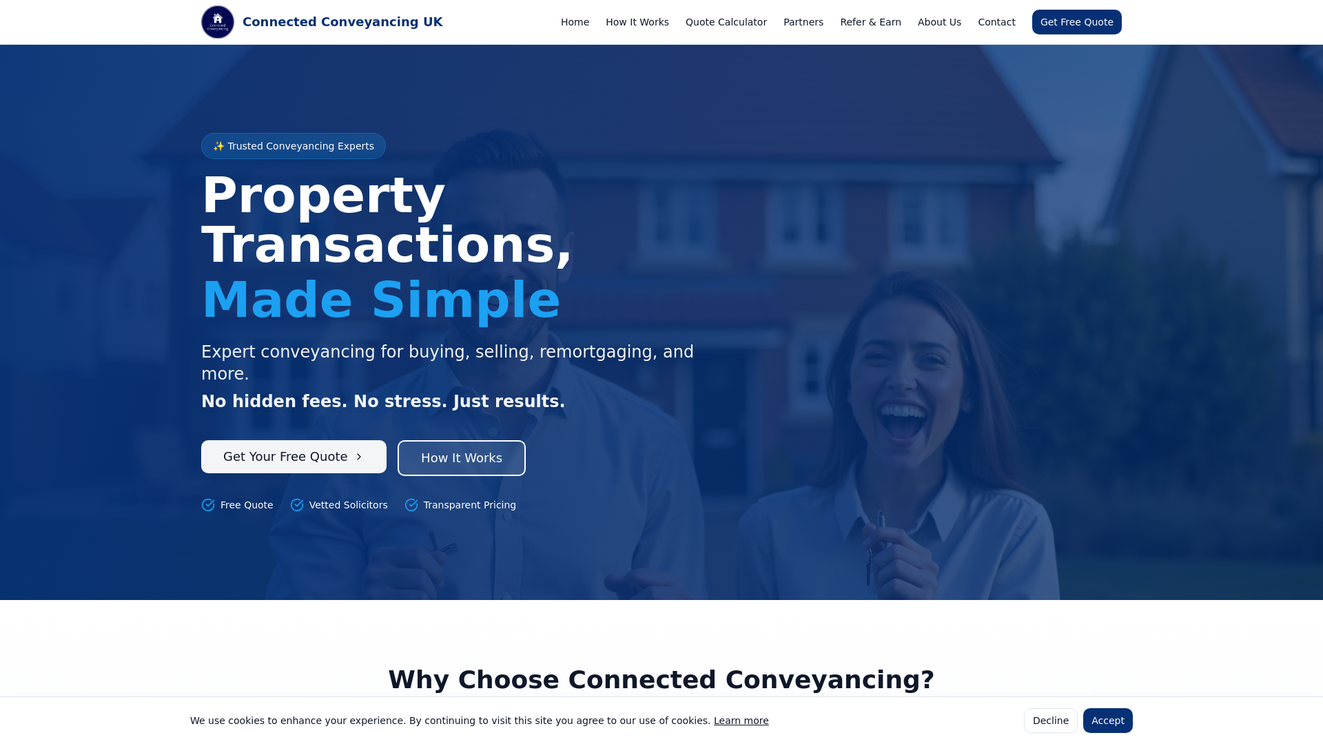 Connected Conveyancing UK - Simple, Transparent, Trusted Conveyancing