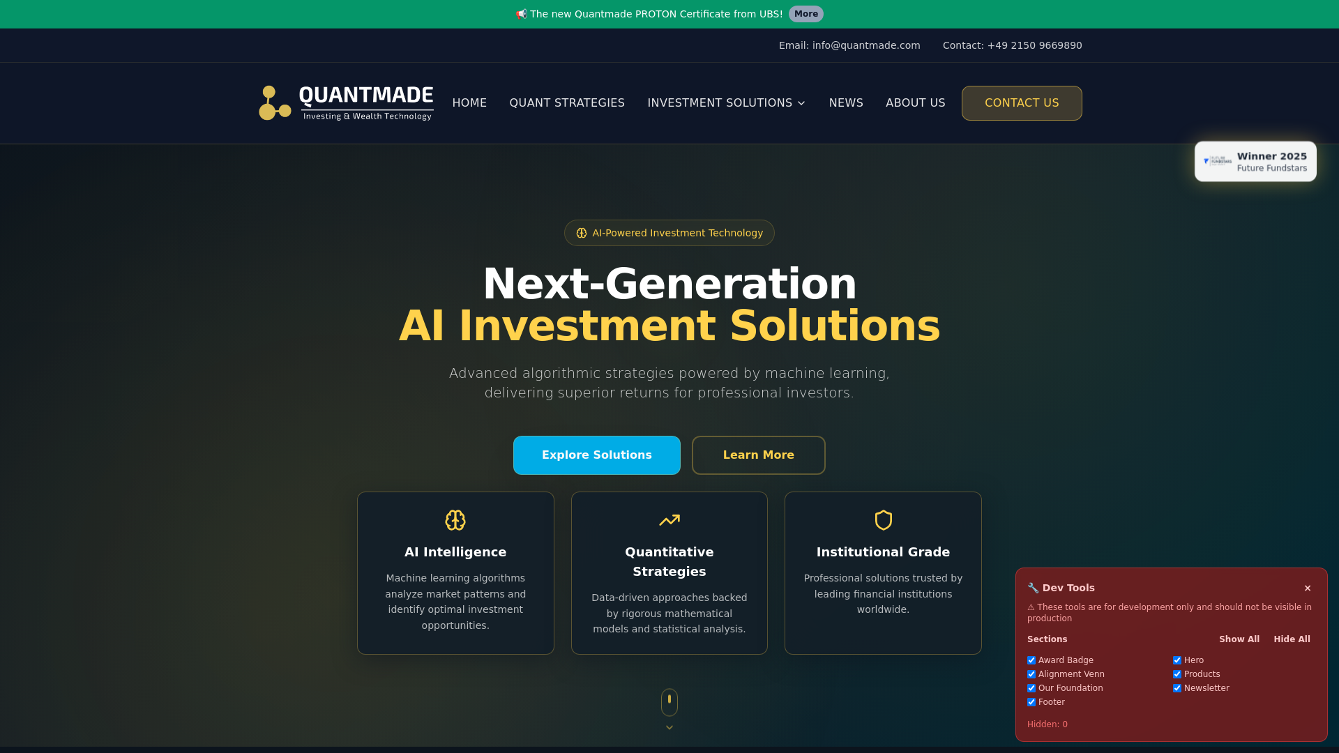 Quantmade - AI-Enhanced Quant Investment Solutions