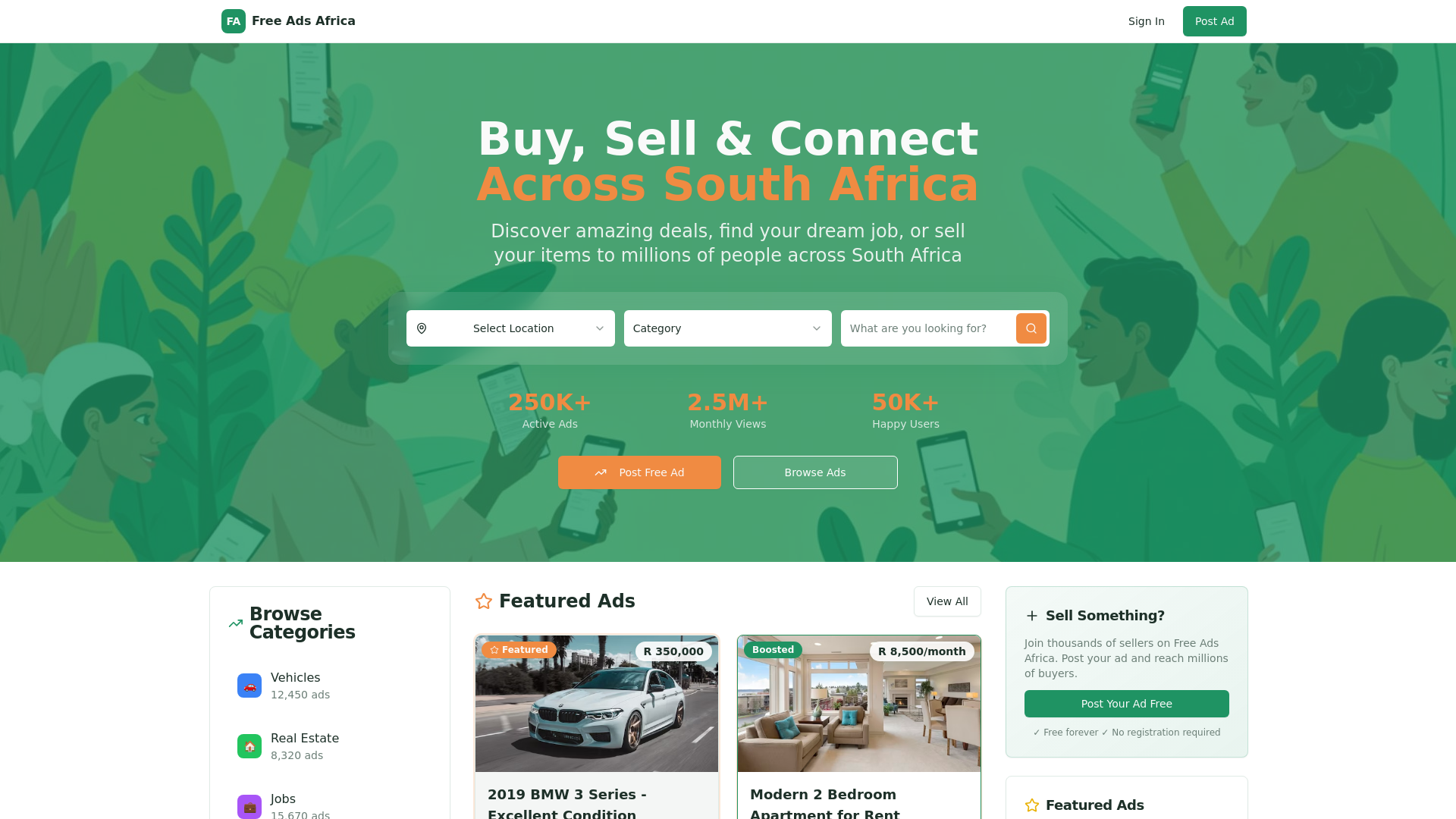 Free Ads Africa - Buy, Sell & Connect Across South Africa