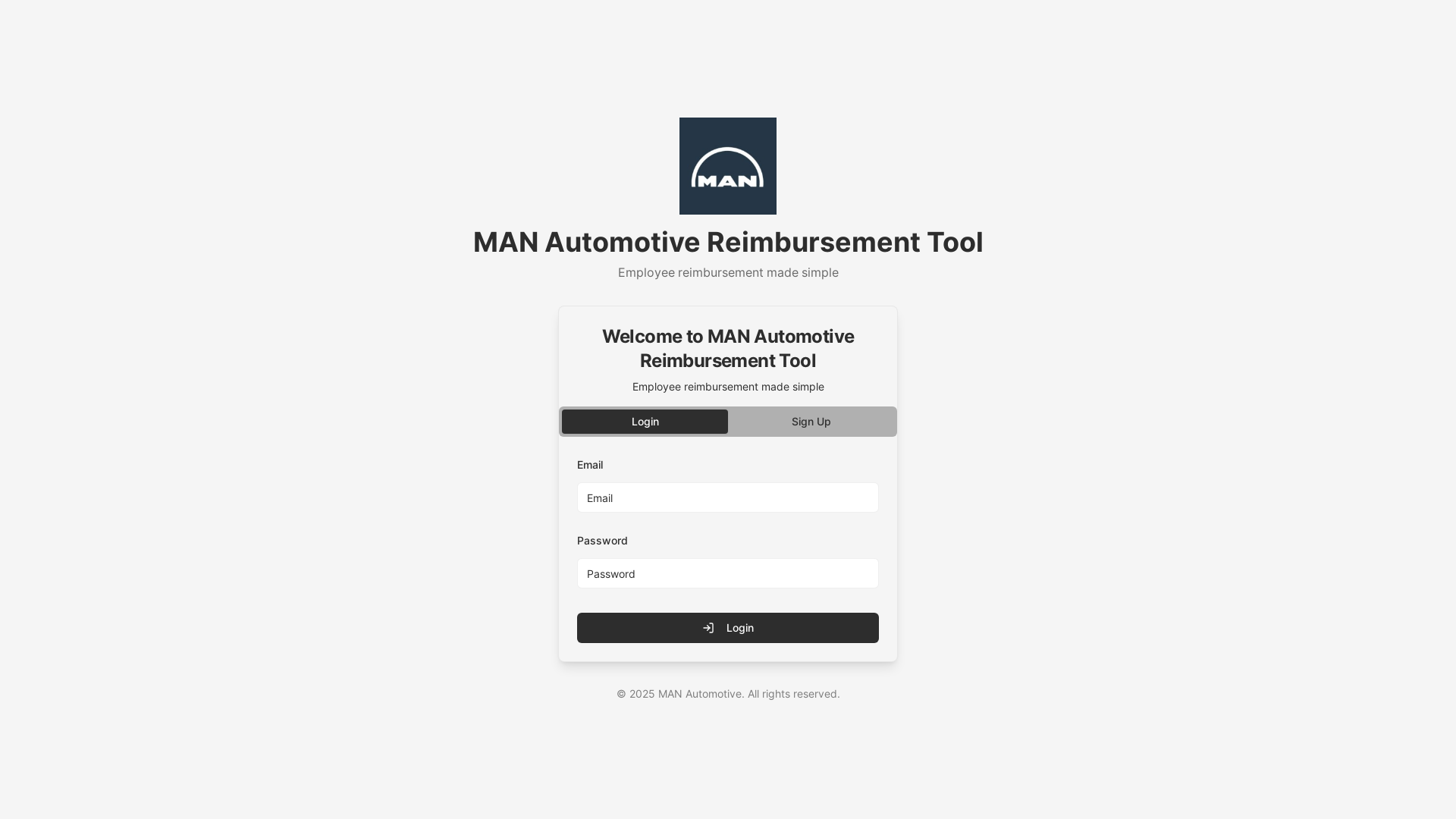 MAN Automotive Reimbursement Tracker