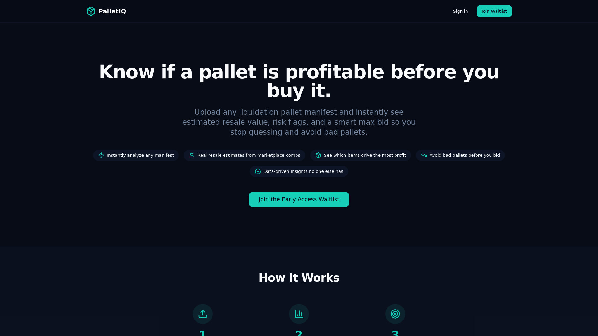 PalletIQ - Liquidation Pallet Analysis & ROI Calculator