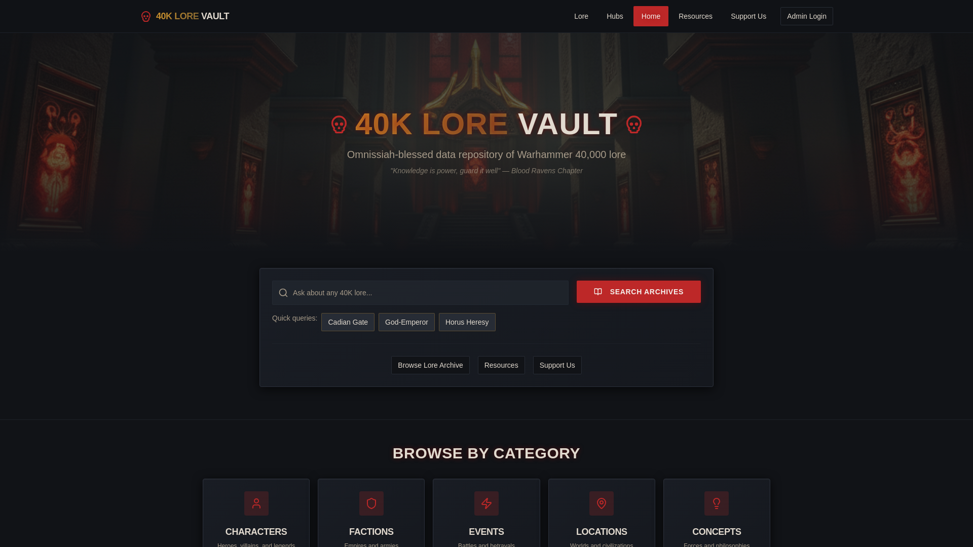 40K Lore Vault - Warhammer 40K Lore Database