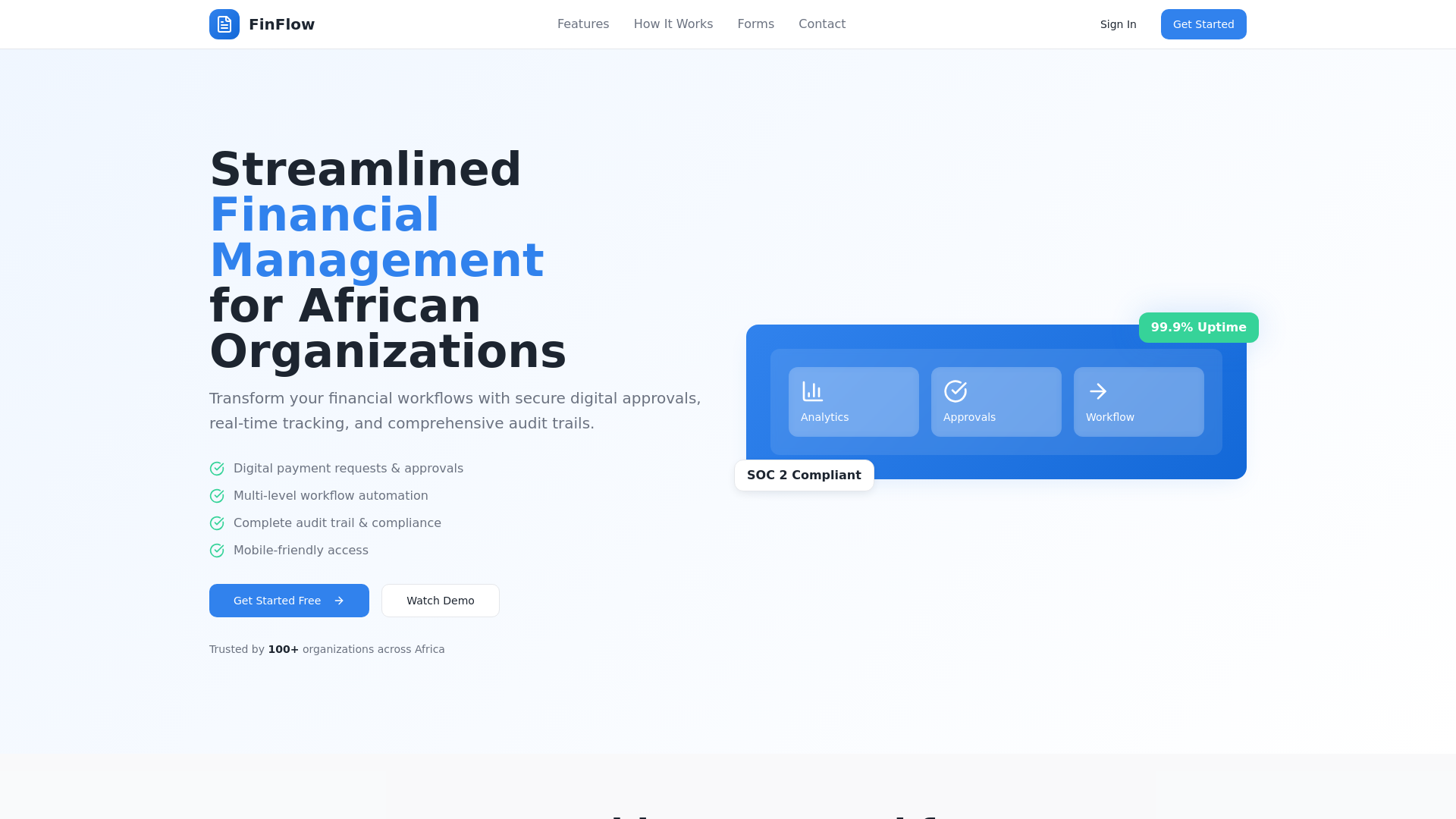FinFlow - Streamlined Financial Management for African Organizations