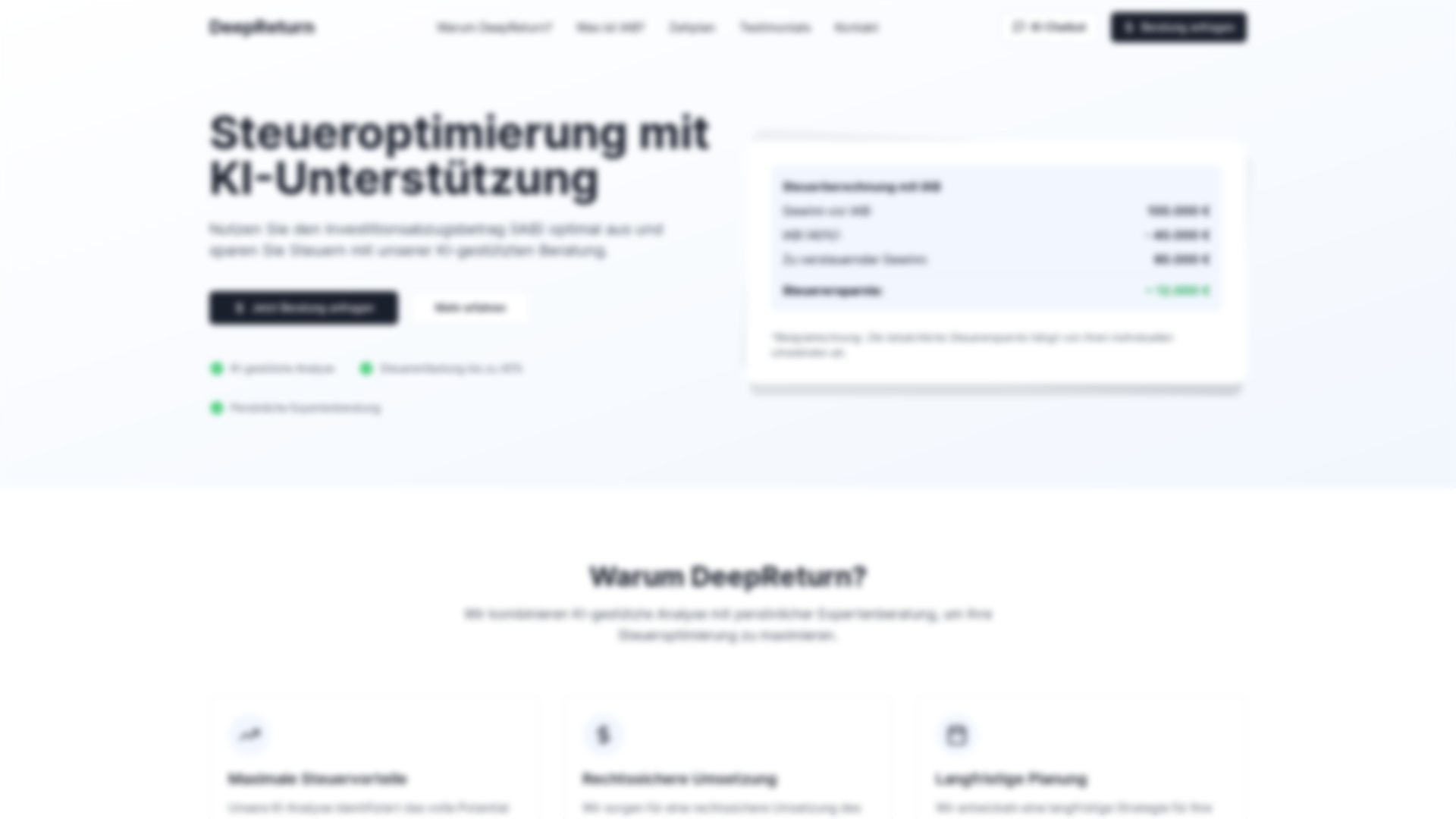 DeepReturn - KI-gestützte Finanzberatung