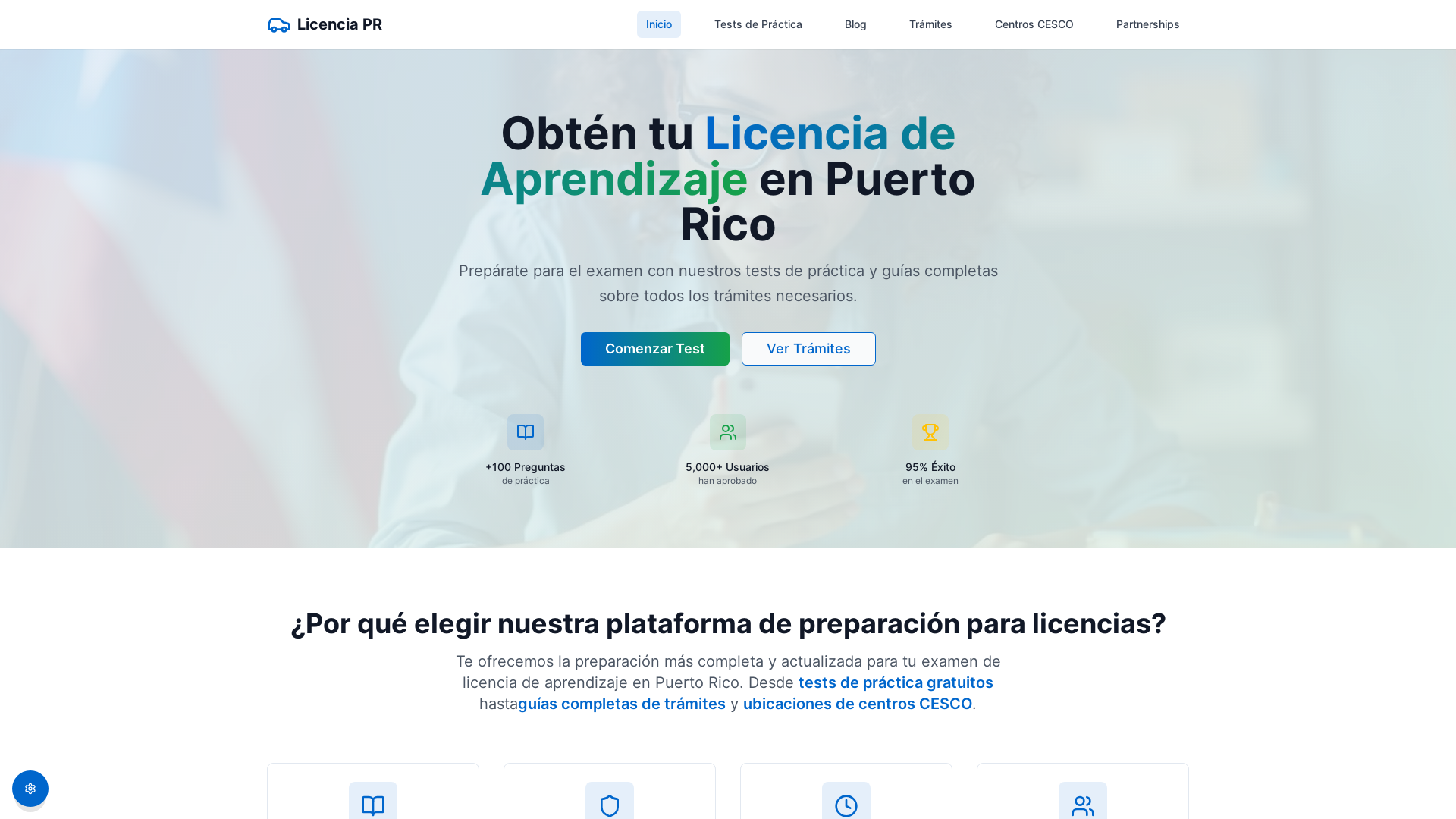 Licencia PR - Preparación para Licencia de Aprendizaje