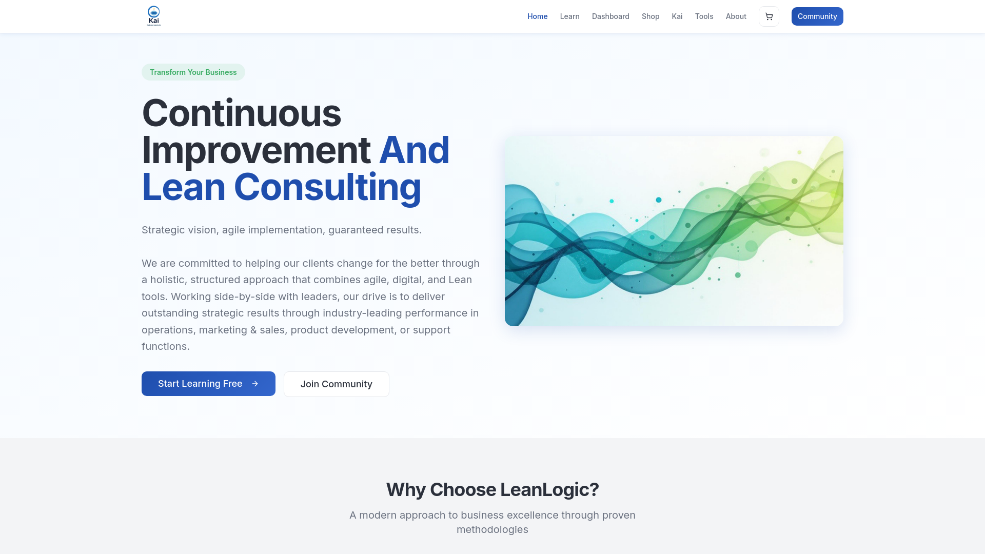 Kai | LeanLogic - Transform Business with Lean Thinking, Kaizen & Six Sigma