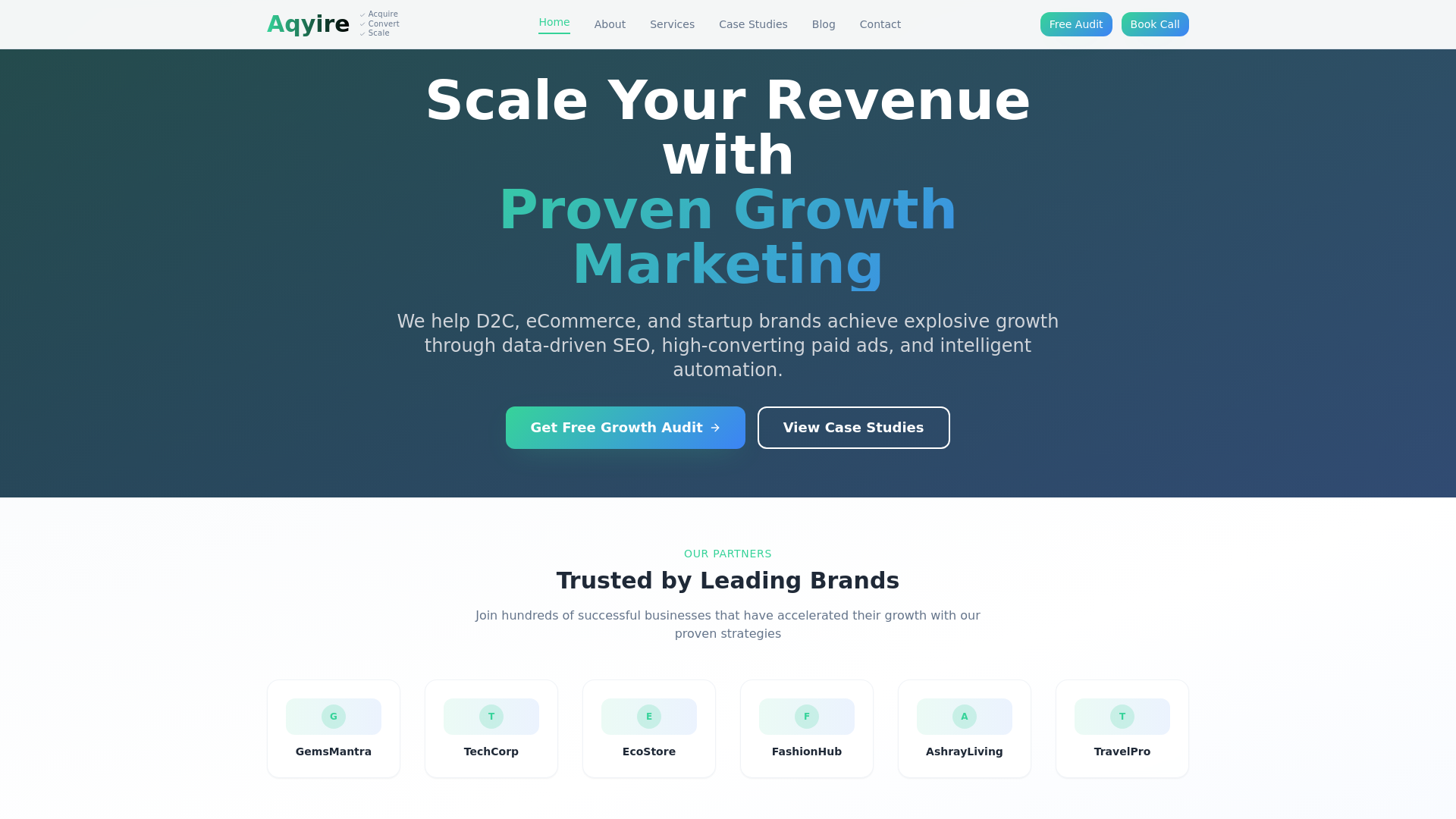 Growth Marketing Agency - Scale Your Revenue | Aqyire