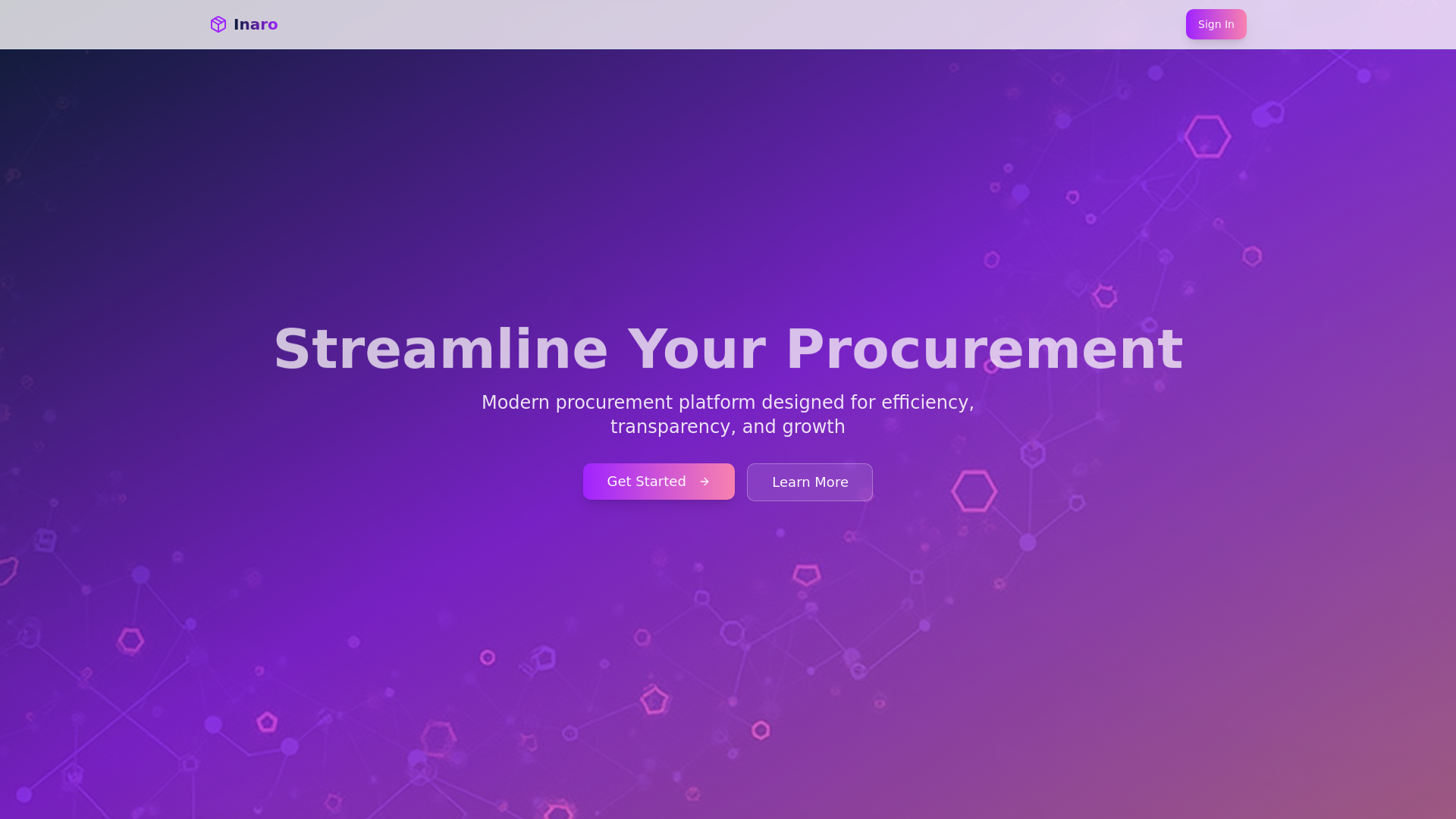 Inaro - Procurement Platform