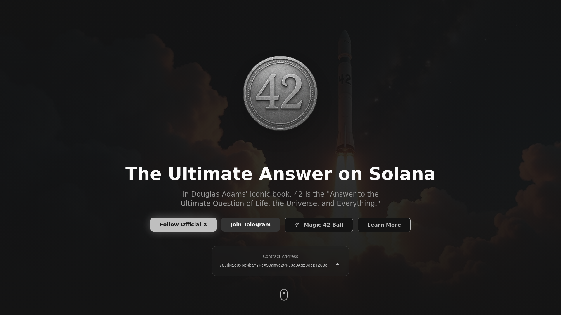 $42 Coin - The Ultimate Answer on Solana