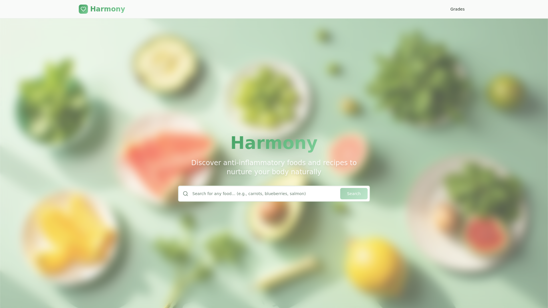 Harmony - Anti-Inflammatory Food & Recipe Discovery