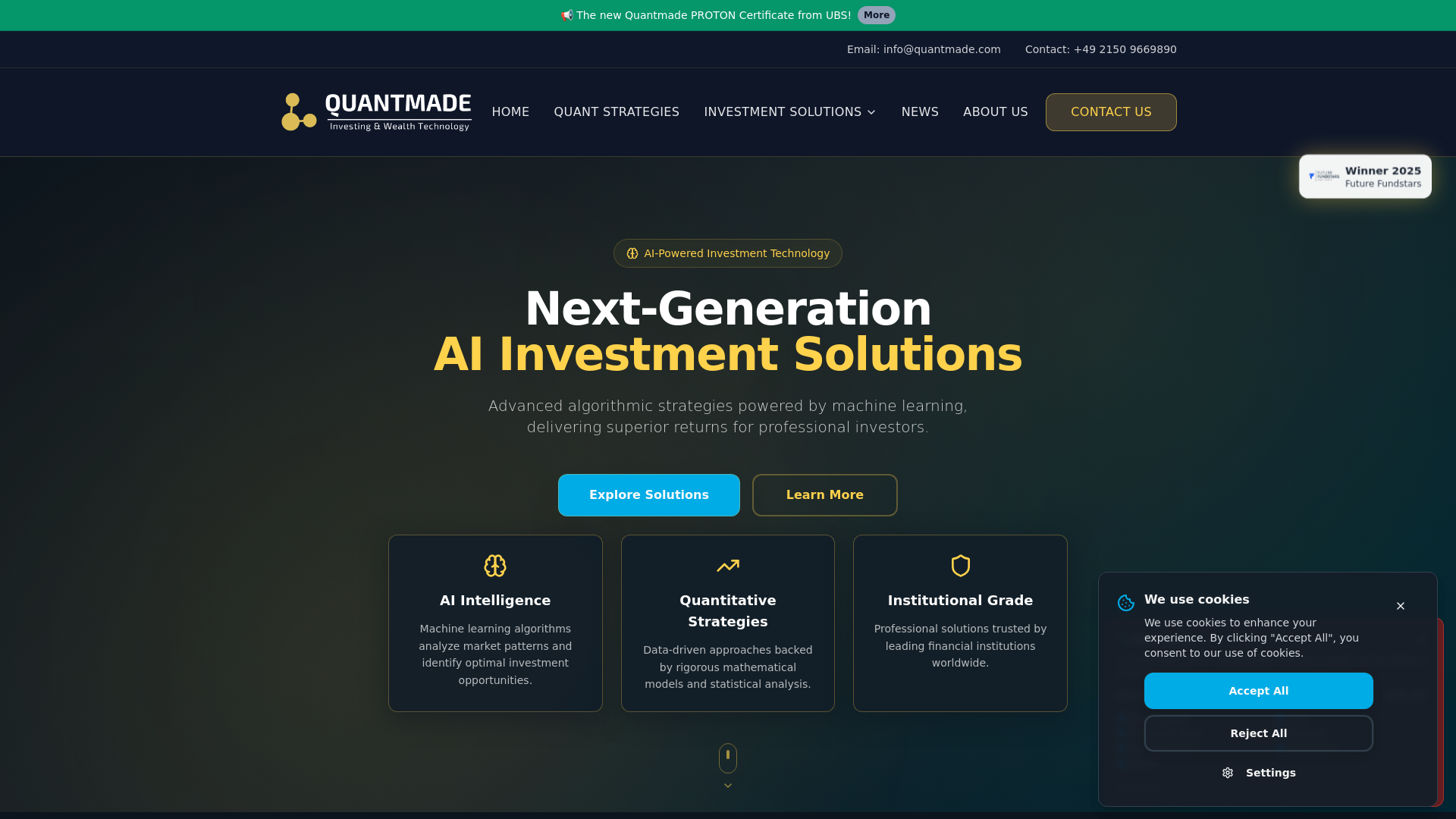 Quantmade - AI-Enhanced Quant Investment Solutions
