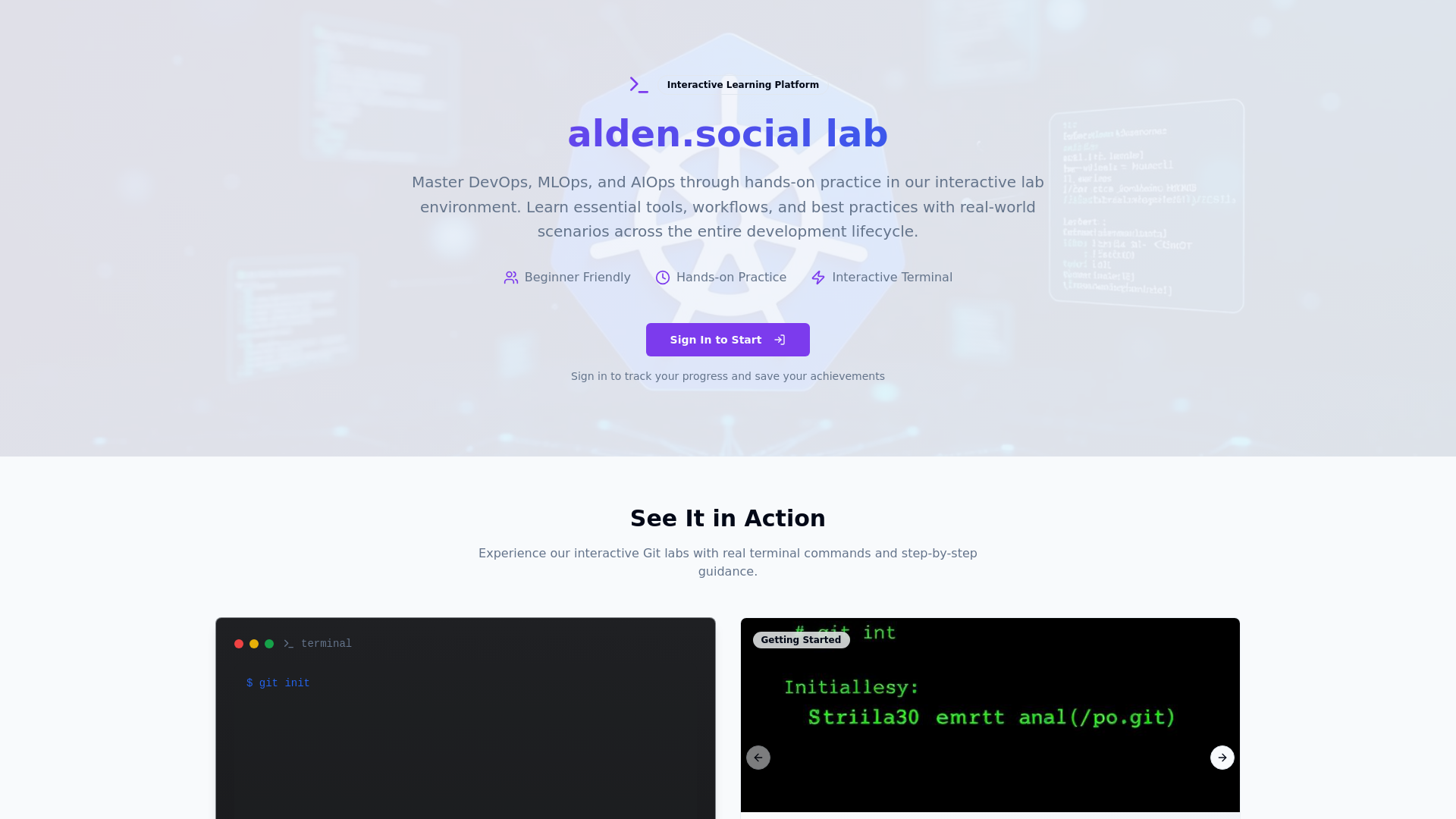 alden.social lab - DevOps, MLOps & AIOps Learning Platform