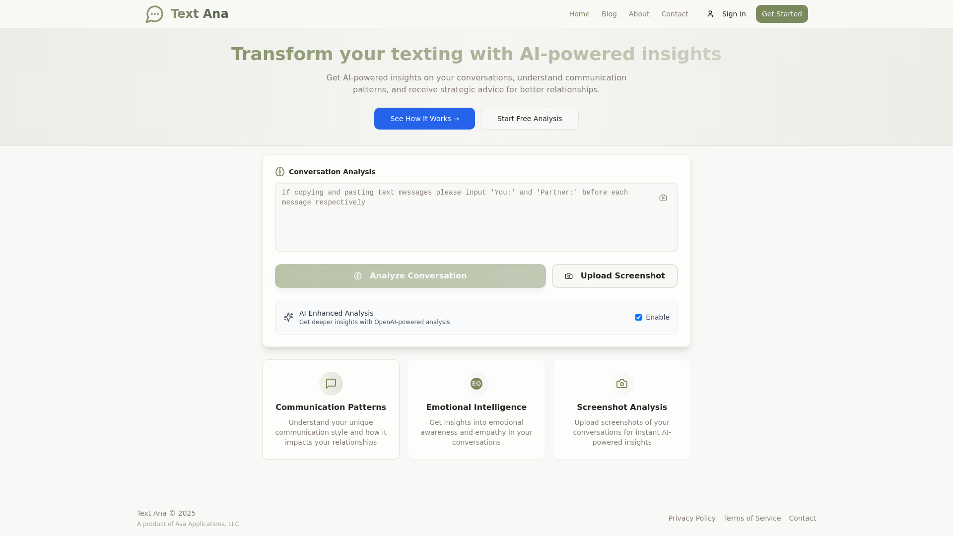 Text Ana - AI Dating Coach | Analyze Conversations & Improve Relationships