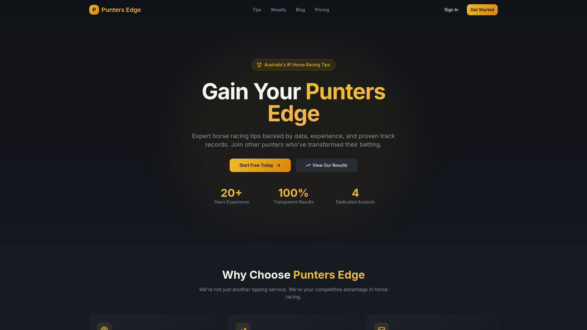 Punters Edge - Professional Horse Racing Tips