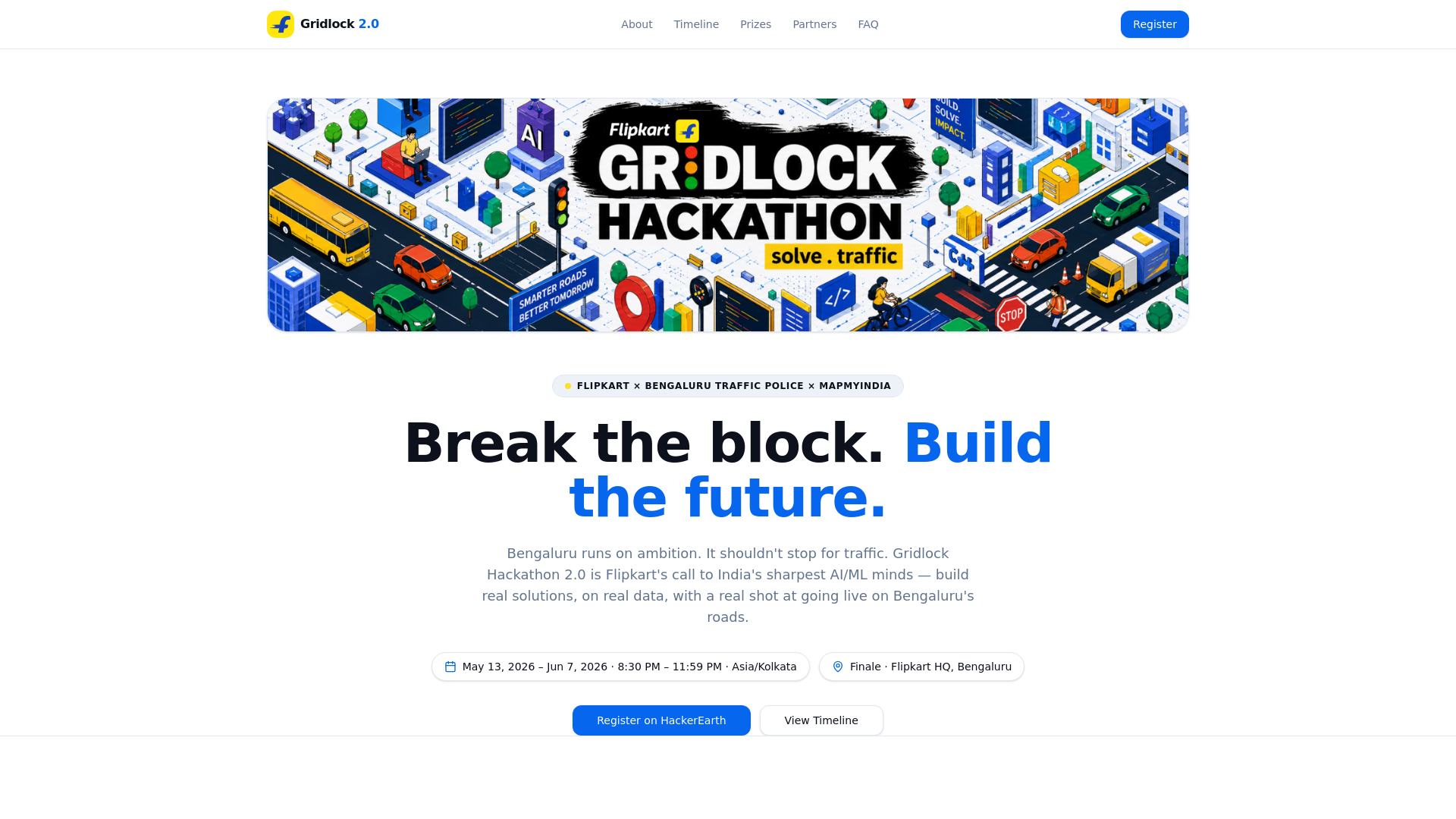 Gridlock Hackathon 2.0 | Flipkart × Bengaluru Traffic Police