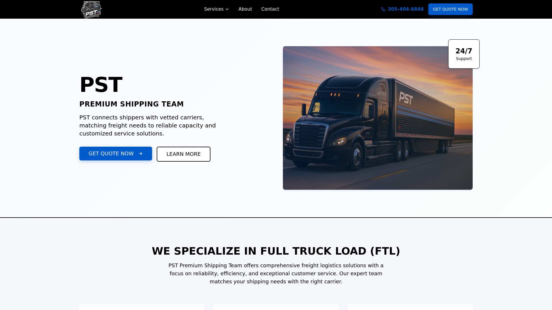 PST Premium Shipping Team - Professional Freight Logistics | FTL ...