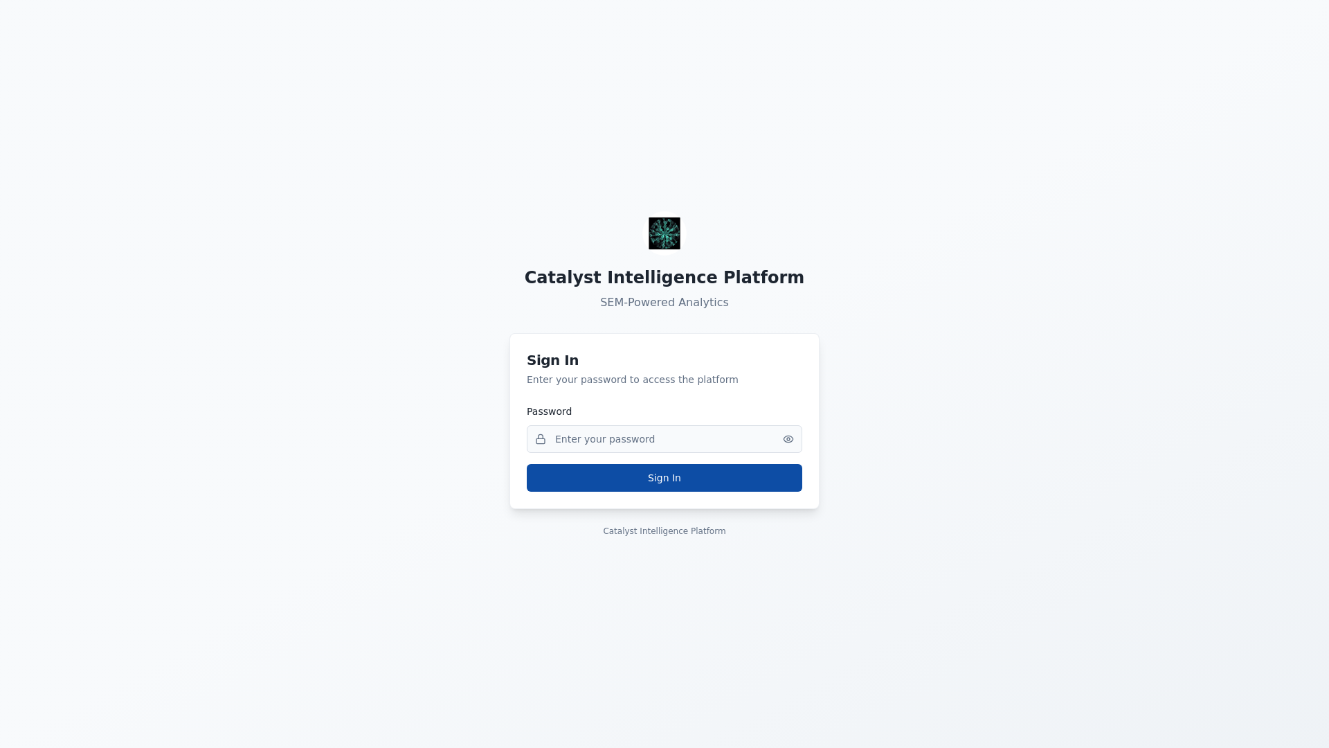 Catalyst Intelligence Platform - SEM-Powered Analytics