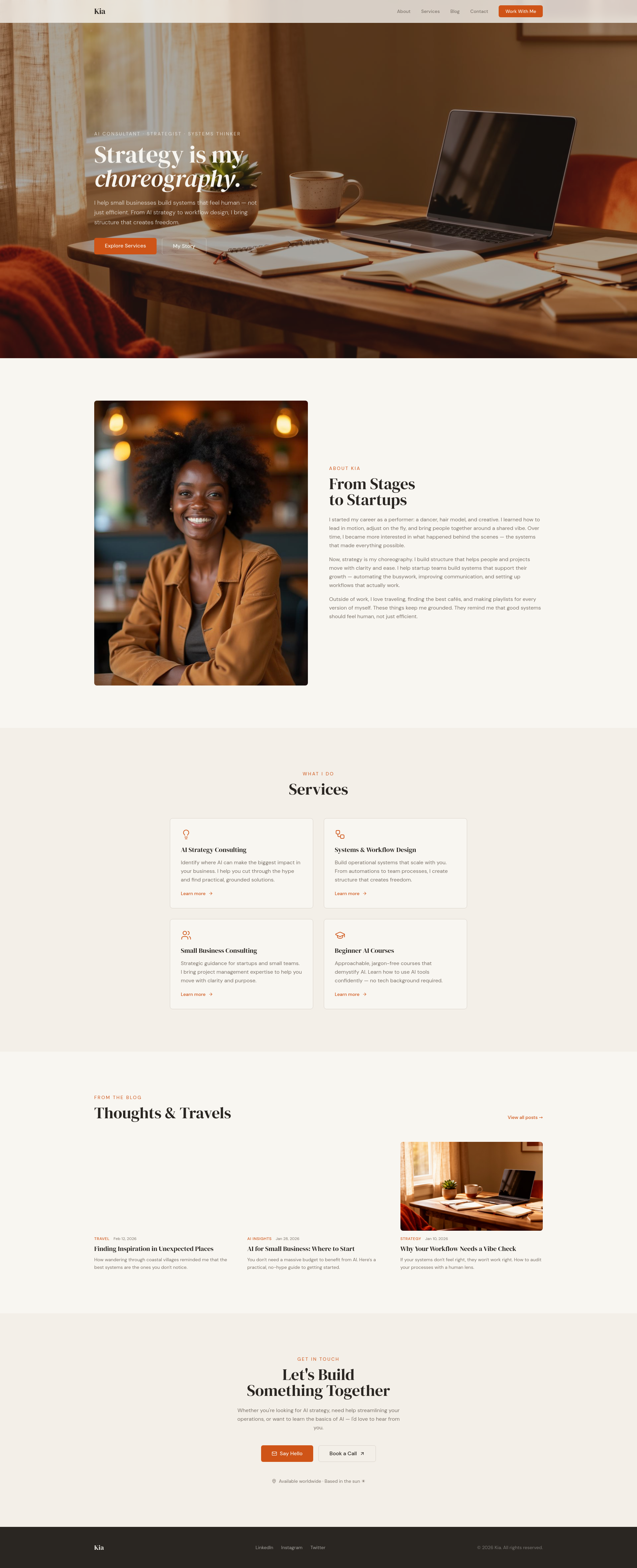 Kia Charles — AI Consultant, Strategist & Systems Thinker