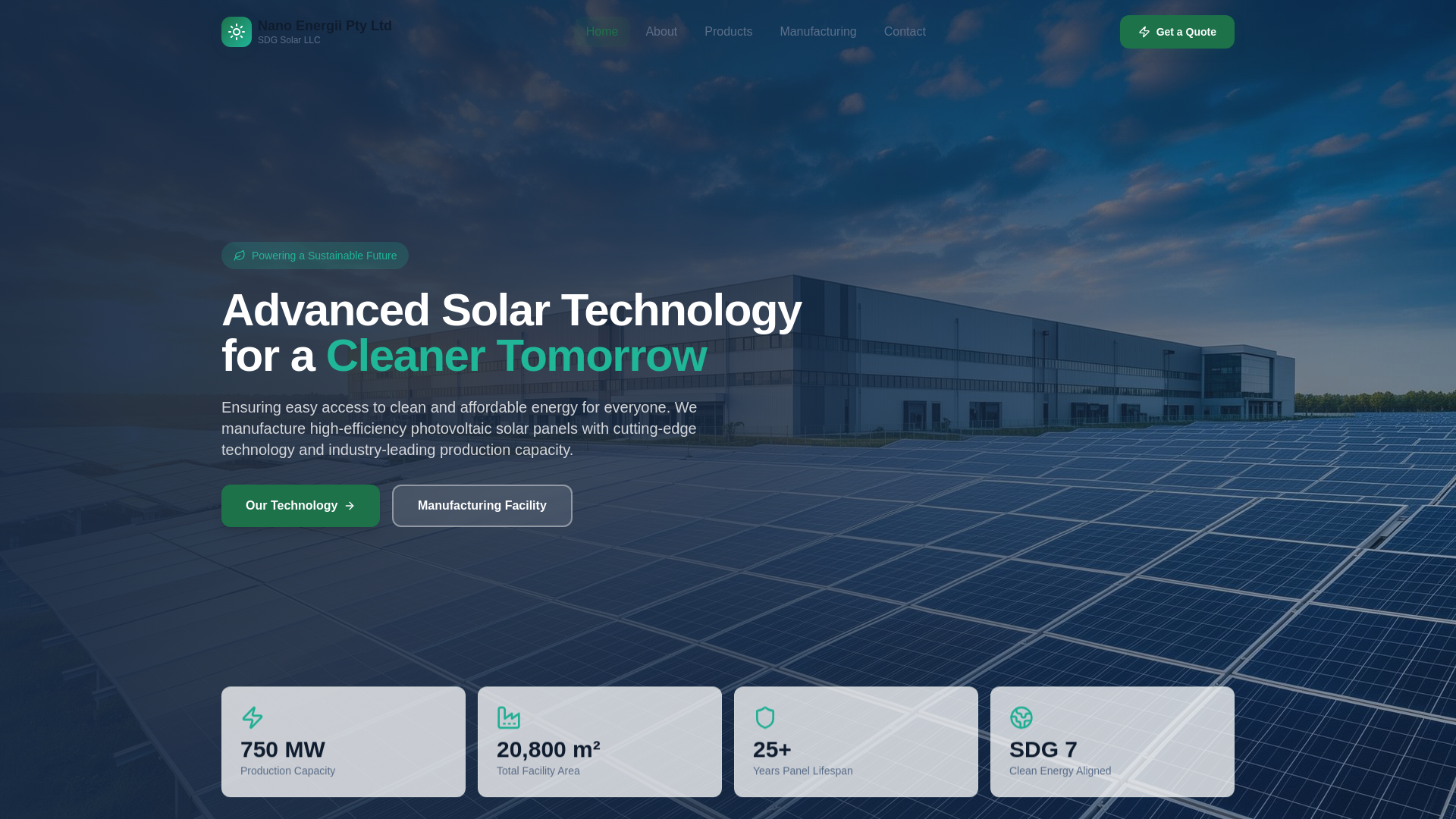 Nano Energii | Advanced Solar Panel Technology & Manufacturing
