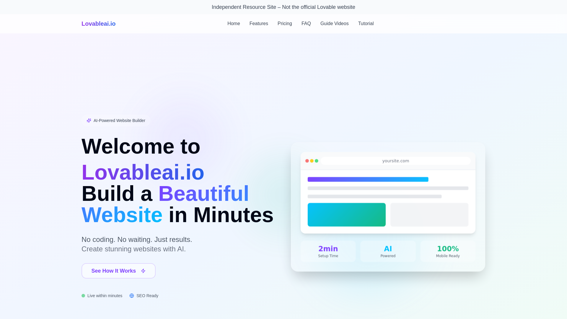 Build Your Website with LOVABLE – Fast, Smart, Beautiful