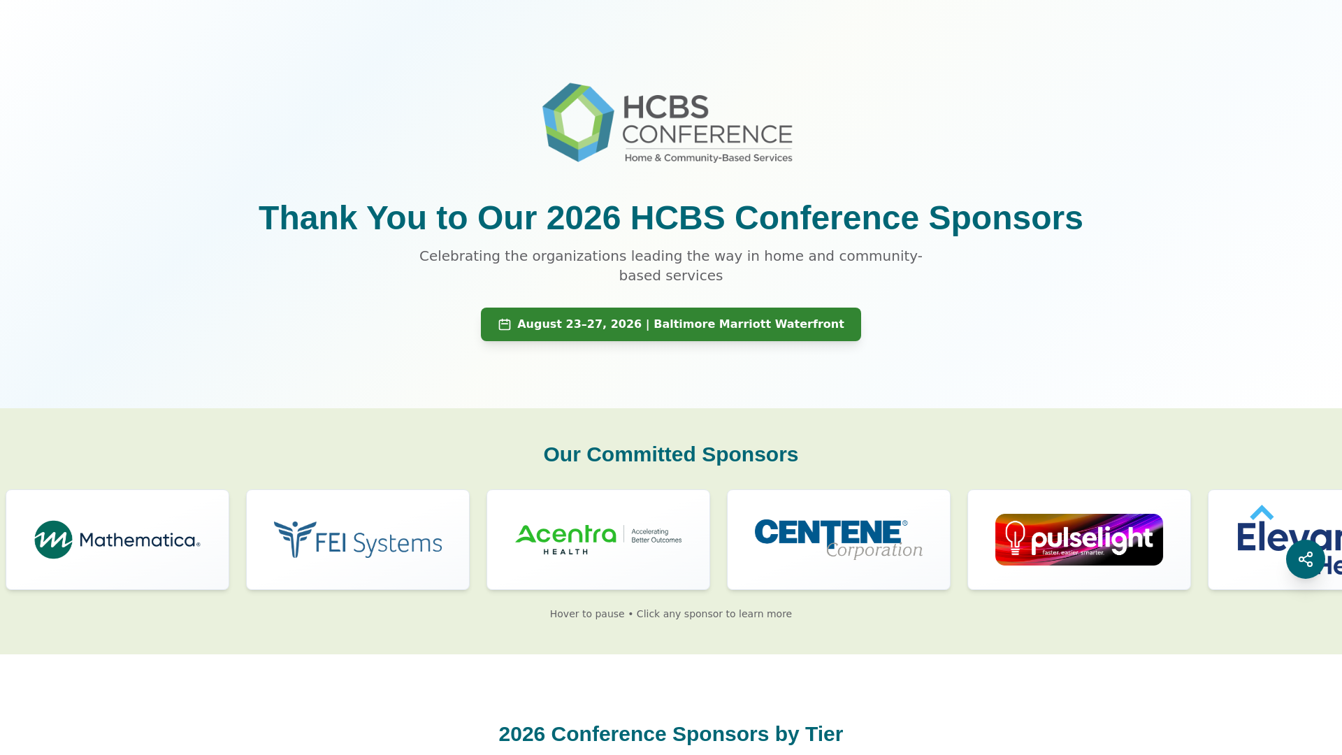 2026 HCBS Conference - January Sponsor Highlight