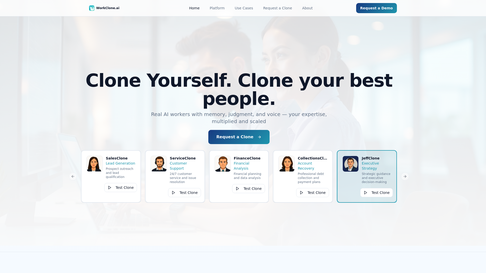 WorkClone.ai — Enterprise AI Clones for Real Work