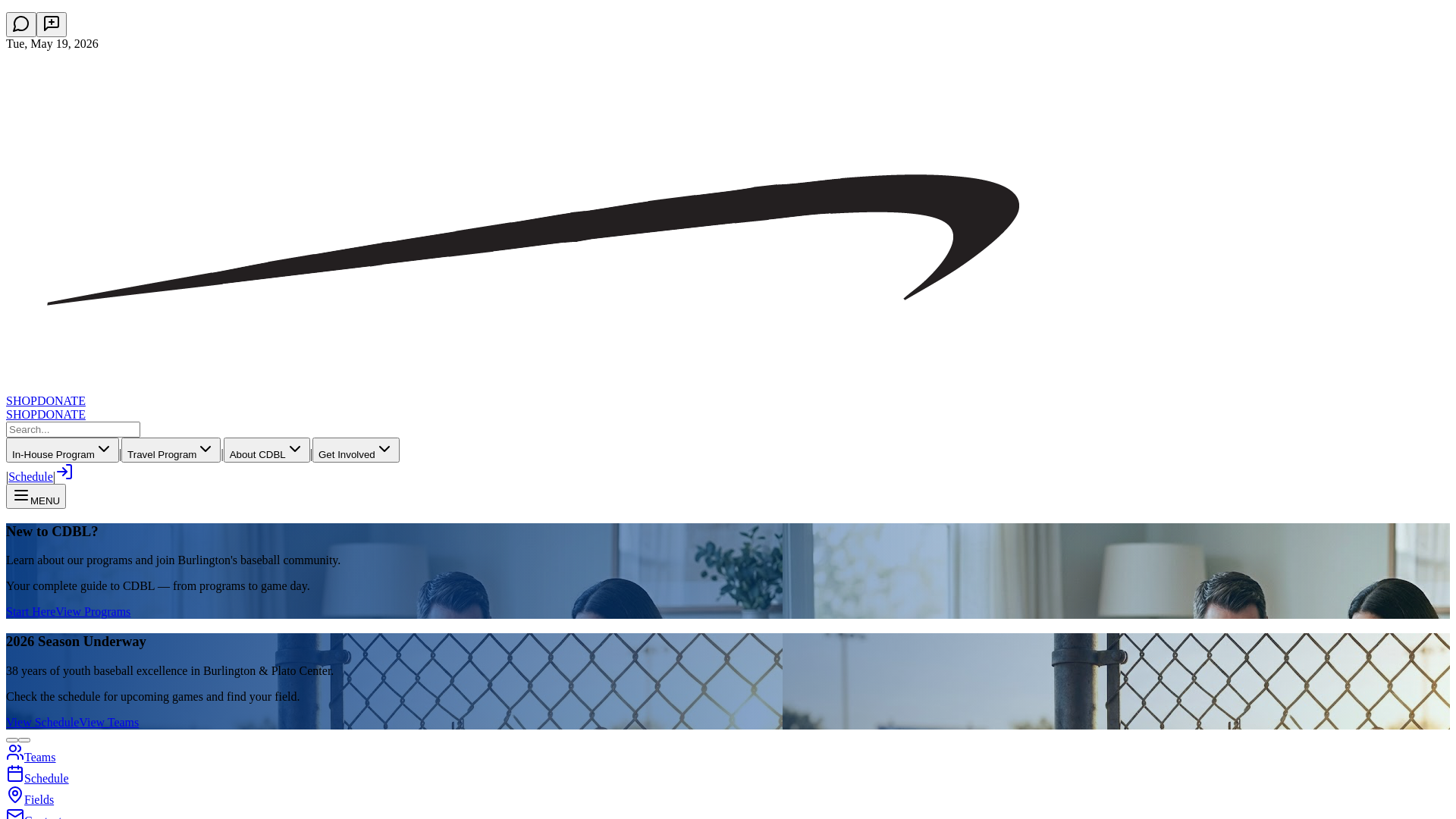 CDBL - Central District Baseball League | Burlington, IL Youth Baseball